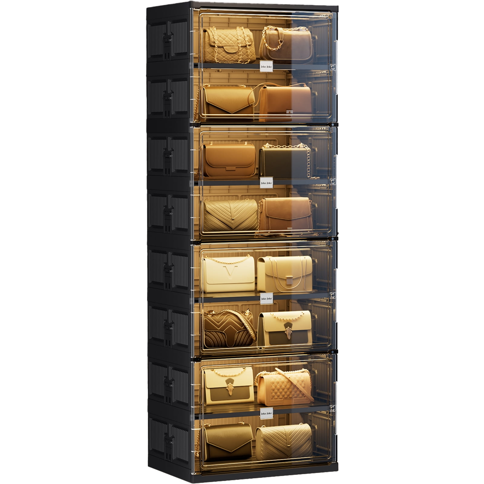 JEKO&JEKO 8-Tier Single Column Foldable Purse and Handbag Storage ...