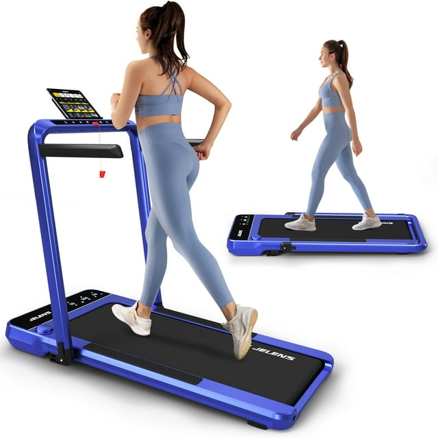 JELENS 2-in-1 2.5HP Incline Treadmill, Under Desk Walking Pad with ...