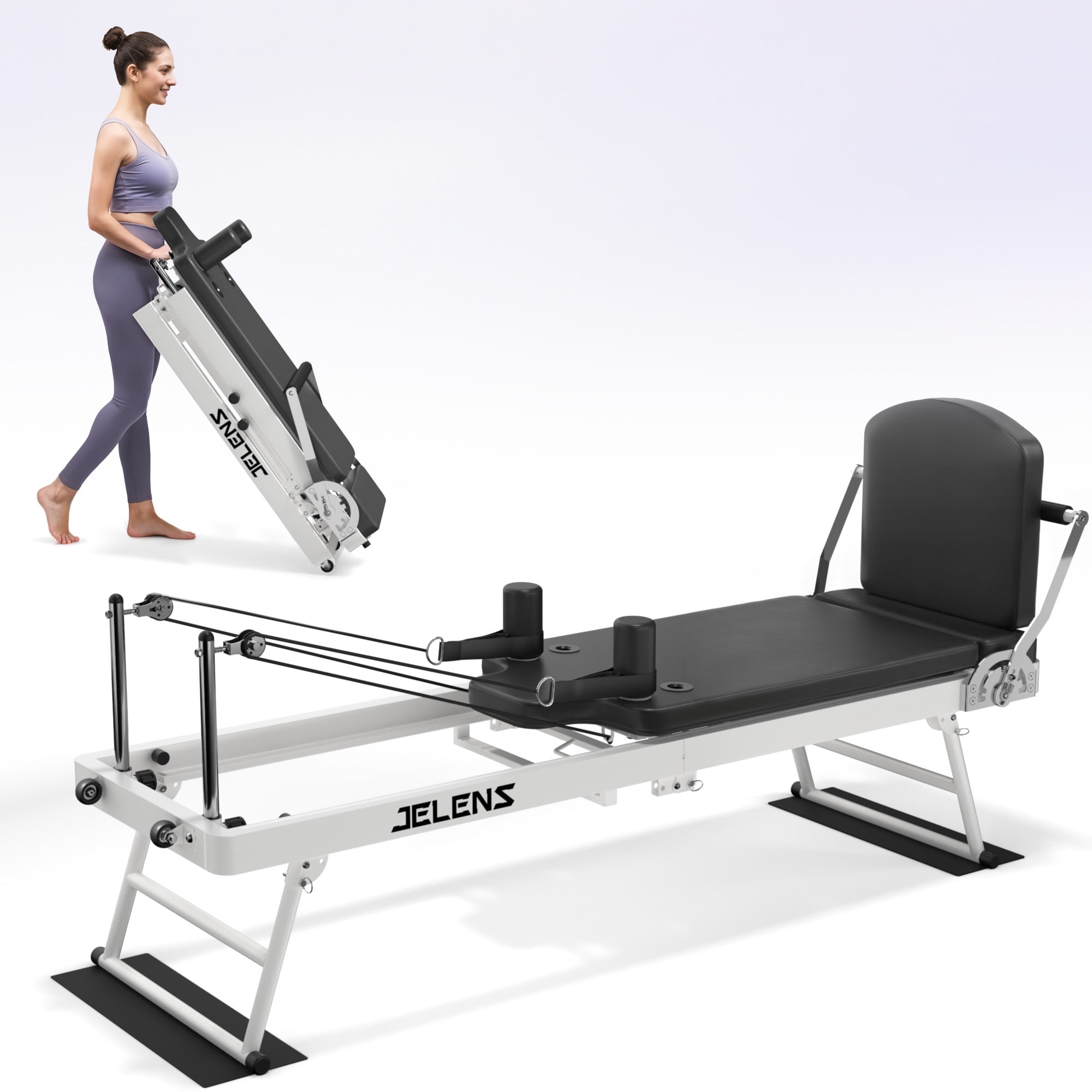 JELENS Pilates Reformer, Foldable Pilates Machine & Equipment for Home ...
