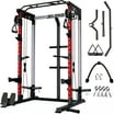 EonfitOmni Power Cage Squat Rack for Home Gym with Cable Crossover ...