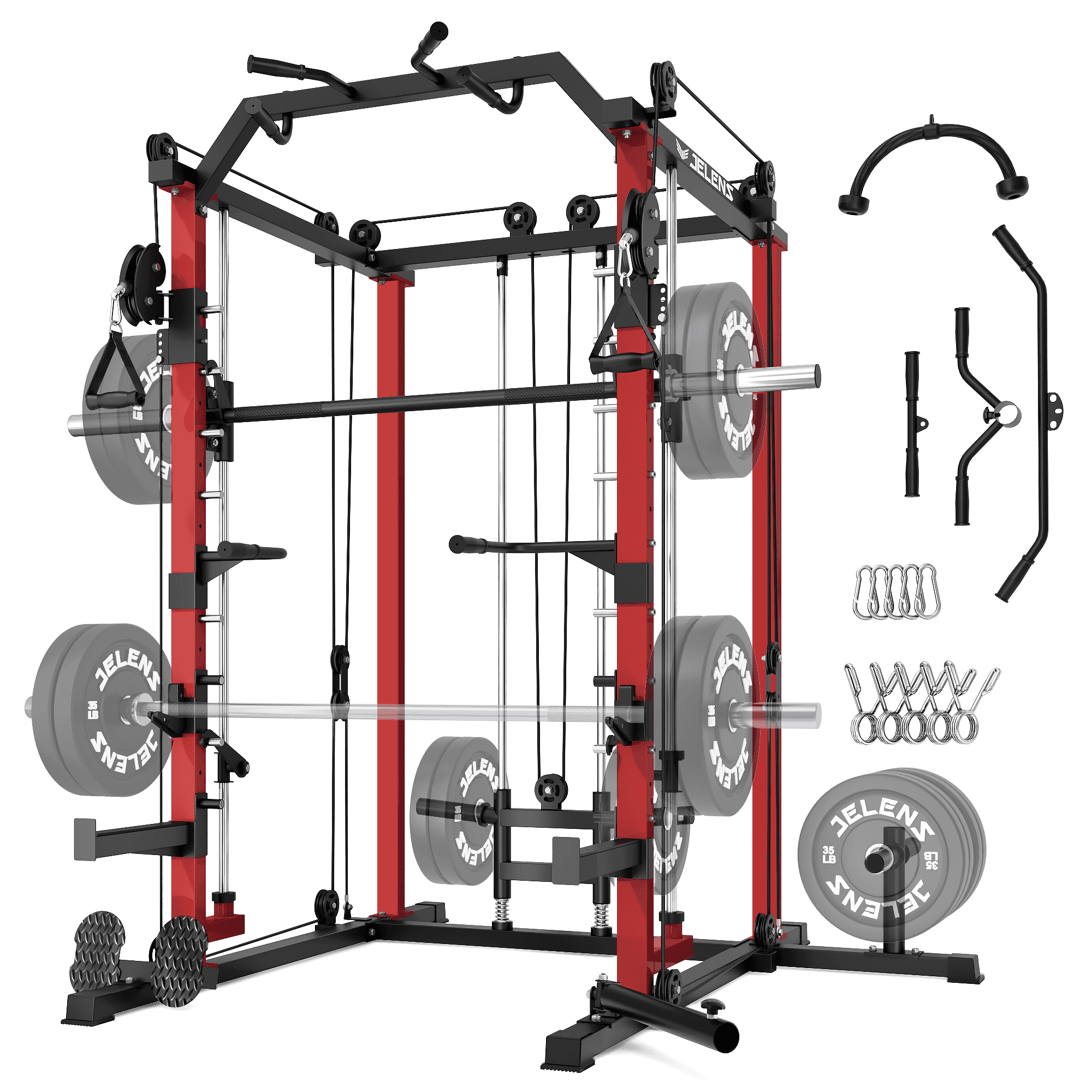 Allviate Smith Machine, 2000LBS M11 Multi-Function Squat Rack Power ...