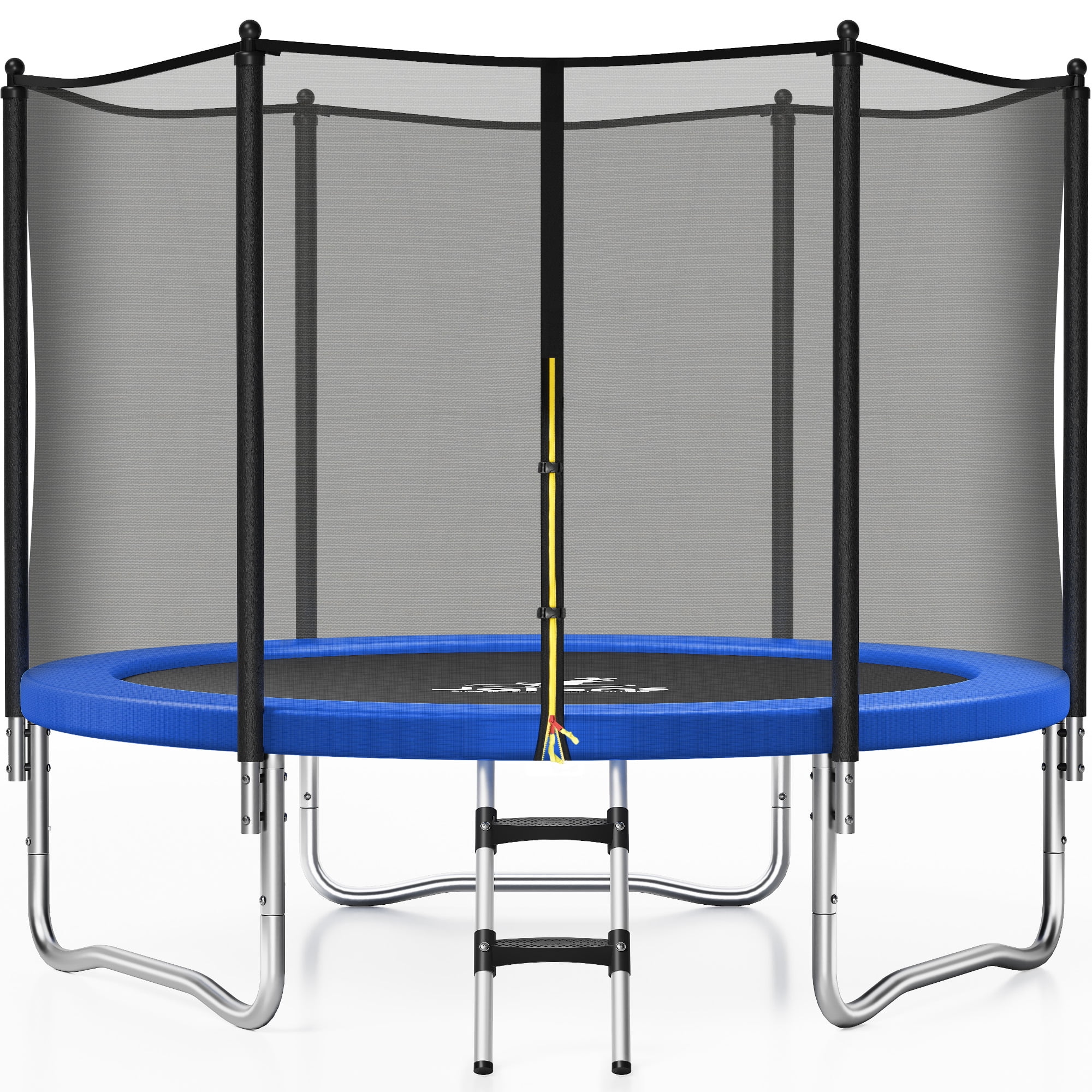 JELENS Trampoline 8FT 10FT, Outdoor Trampolines with Enclosure Net and ...