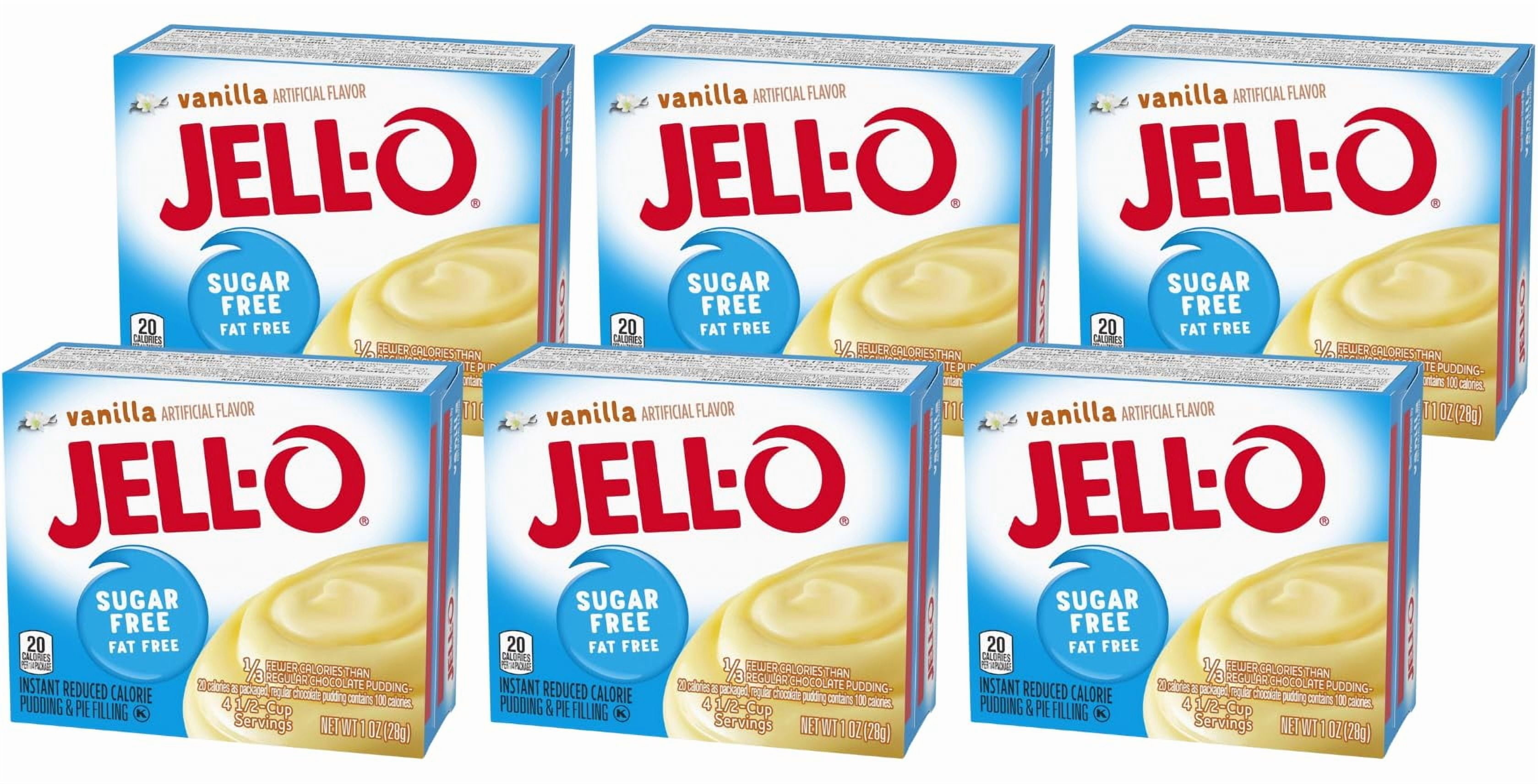 JELL-O Vanilla Instant Pudding VTF5 & Pie Filling Mix (1 oz Boxes, Pack ...