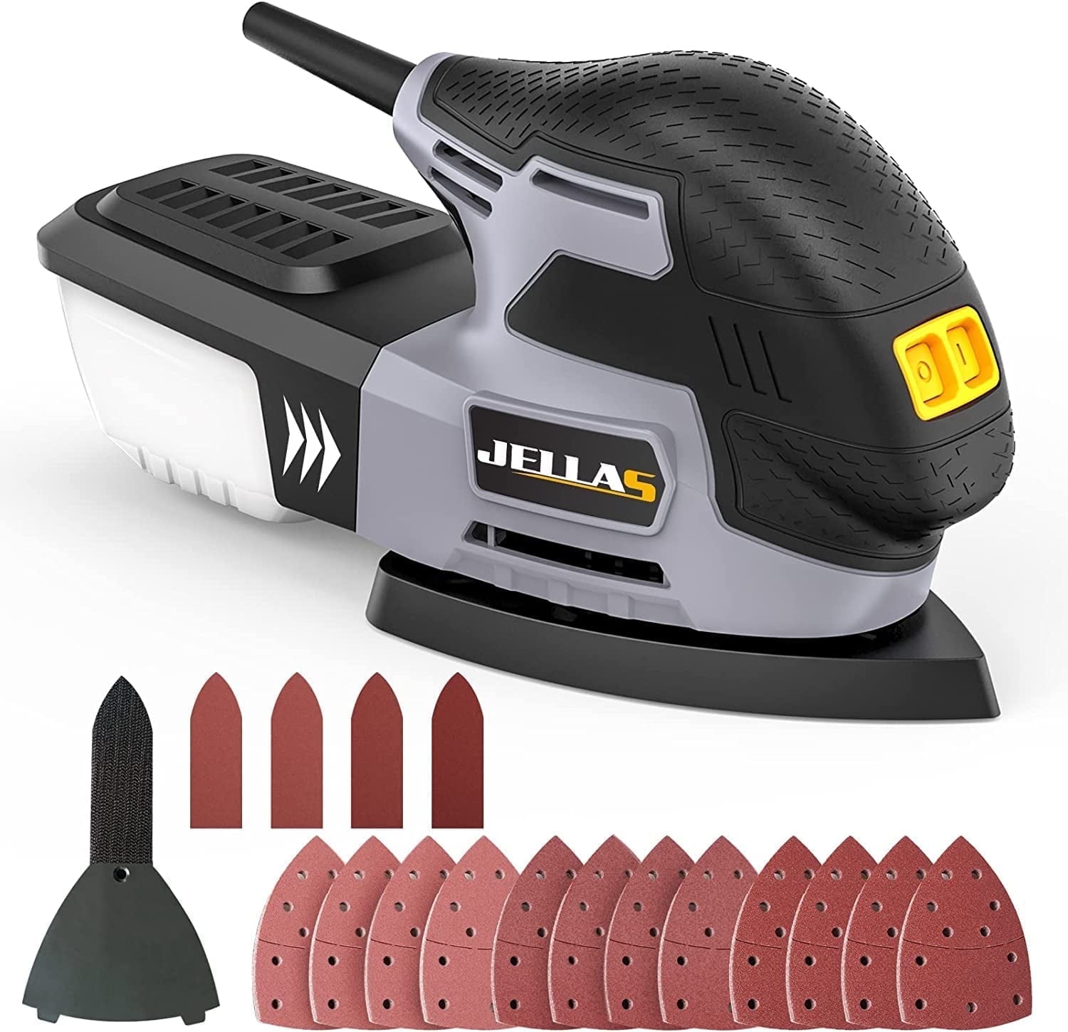Free Shipping! JELLAS Electric Detail Sander, 220W Compact Sander ...