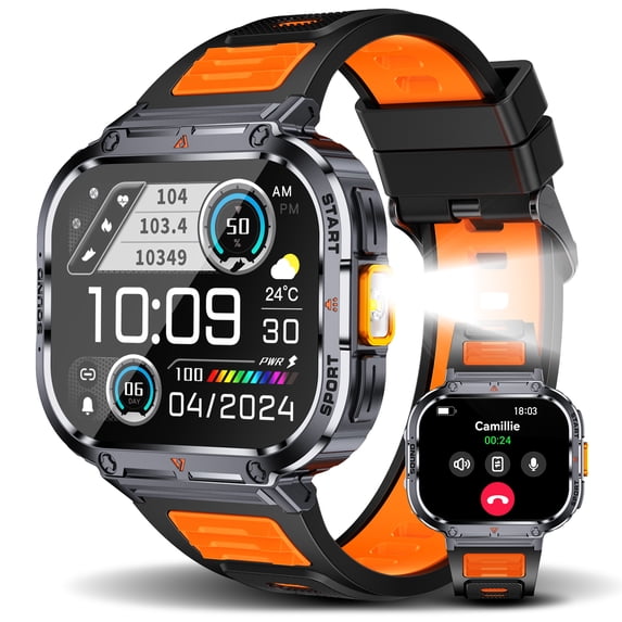 JELLOO NX23 2.0'' Large Horizontal HD Screen Smartwatches for Men ...