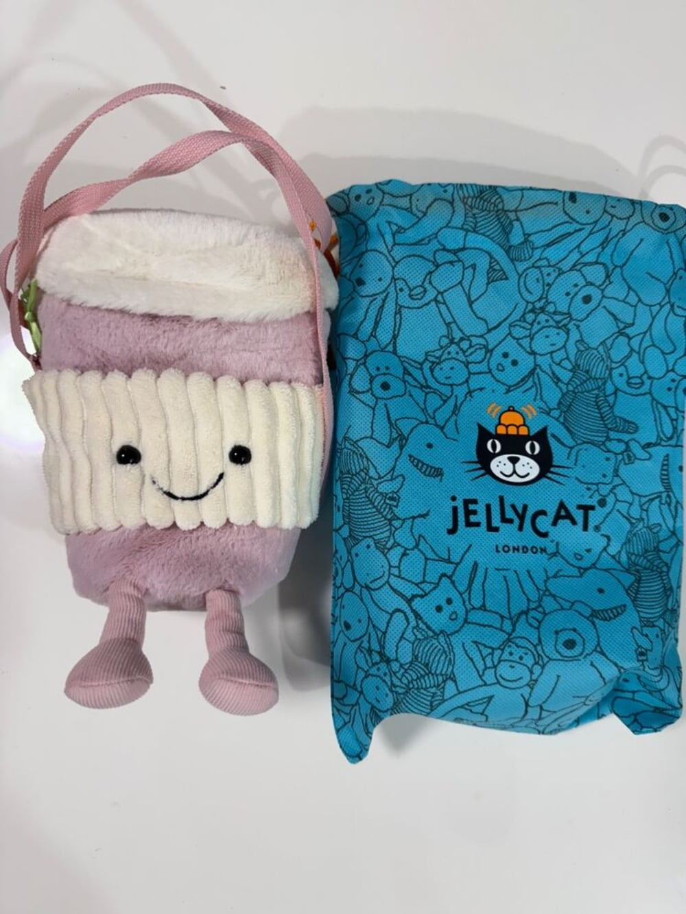 JELLYCAT Amusable Pink Coffee-To-Go Bag New - Walmart.com
