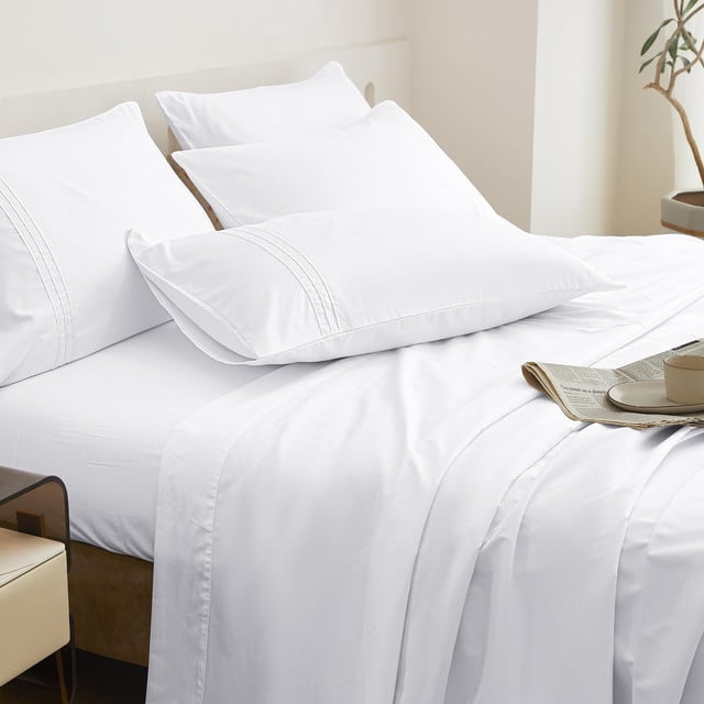 JELLYMONI 4 Pieces Luxury Soft Microfiber Sheets Set ,16" Deep Pocket ...