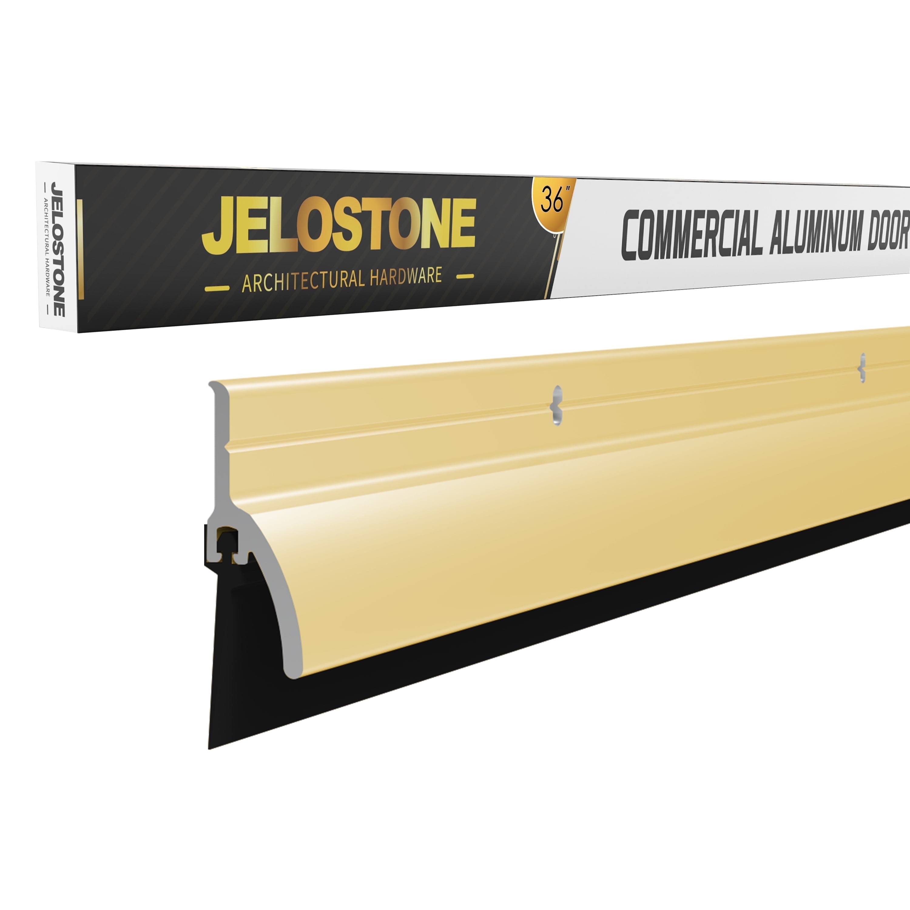 JELOSTONE 2 Pack – 36'' Door Bottom Sweep with Drip Cap(Gold Anodized ...