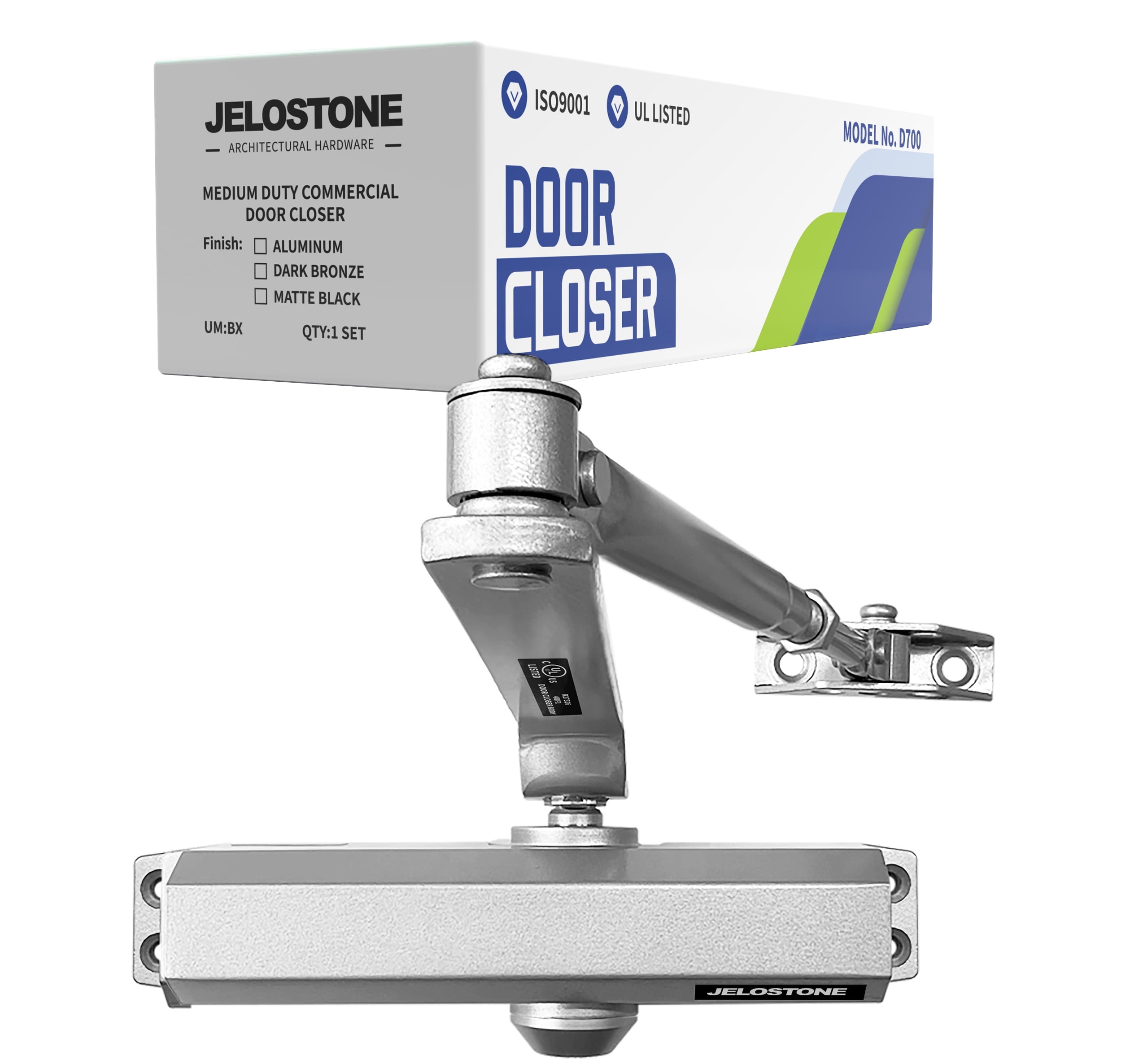 JELOSTONE Medium Duty Commercial Door Closer D700 Automatic Door Closer ...