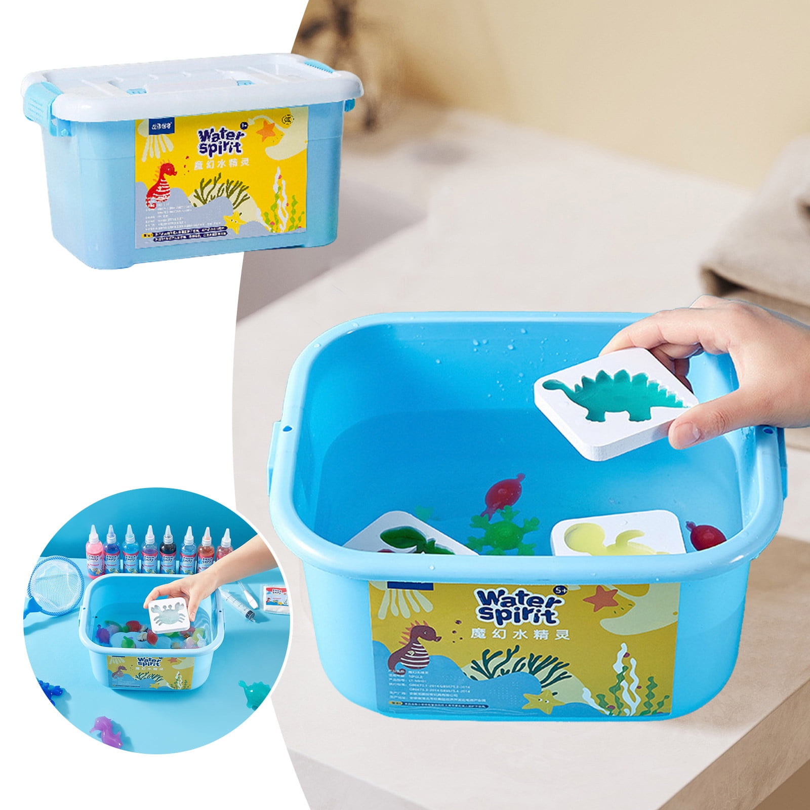 JELSUBI 10 Colors Magic Fairy Water Gel Toy Kit for Kids, Water Gel Kit ...