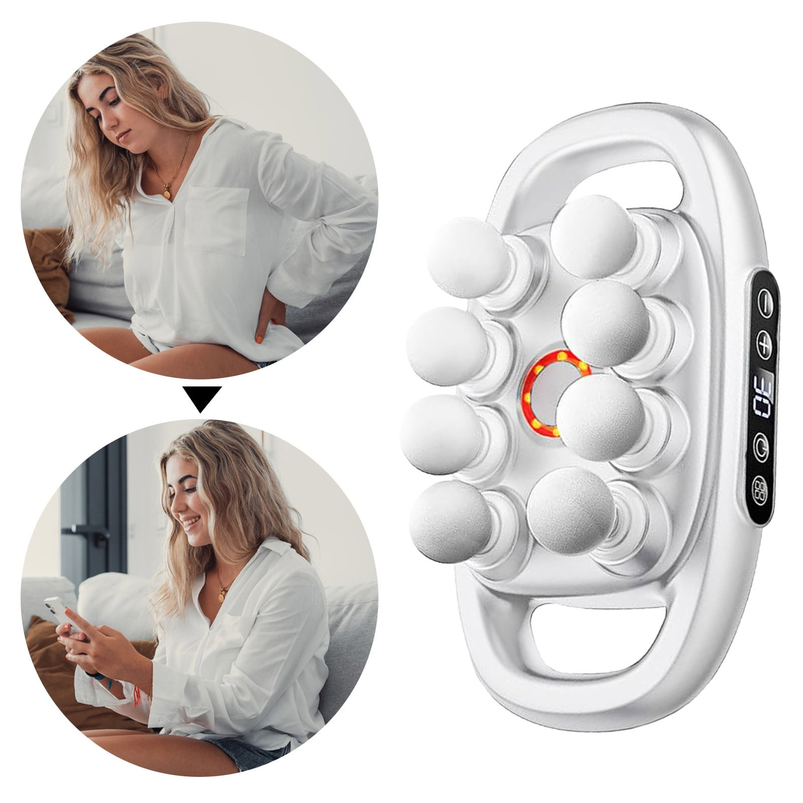 JELSUBI 16-Drive 8-Head Massage Gun Set,Massage Gun Deep Tissue,9 ...