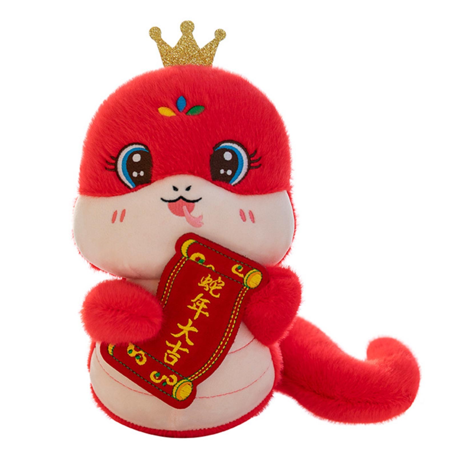 JELSUBI 2025 Lunar New Year Decorations Snake Plush Toys Chinese Zodiac ...
