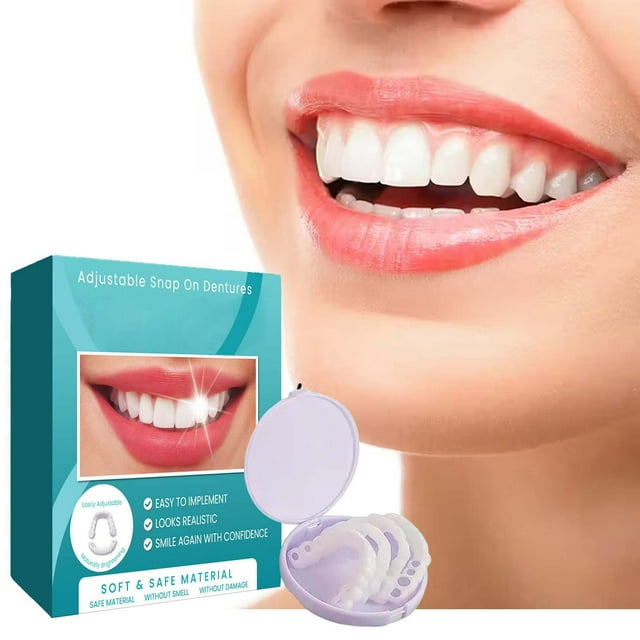 JELSUBI Adjustable Snap On Dentures,Snap On Smile, Easy to Use ...