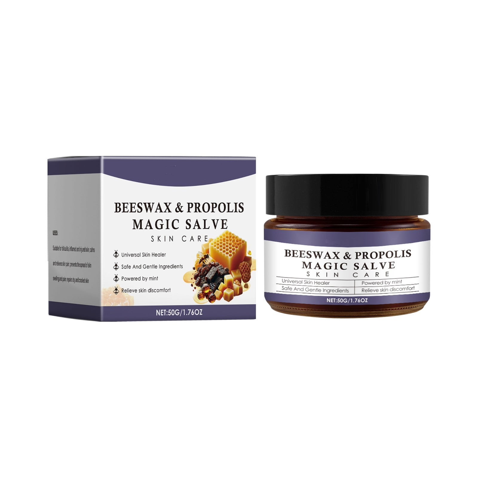JELSUBI Beeswax and Propolis Magic Salve,Universal Flare Care,For 100+ Skin Issues,Boils,Cysts ...