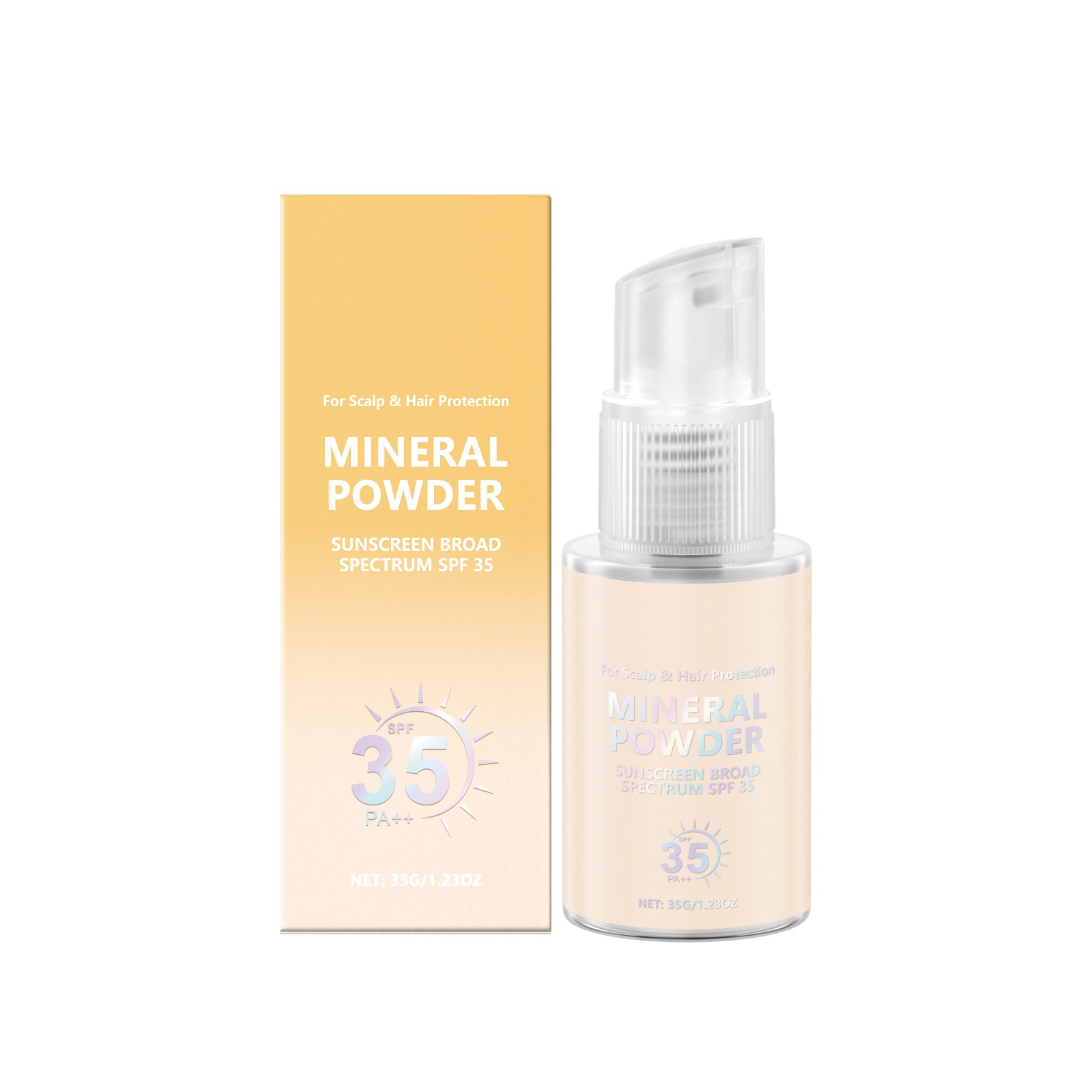 JELSUBI Mineral Sun-Screen Powder,SPF 35 PA++ Setting Powder, Mineral ...