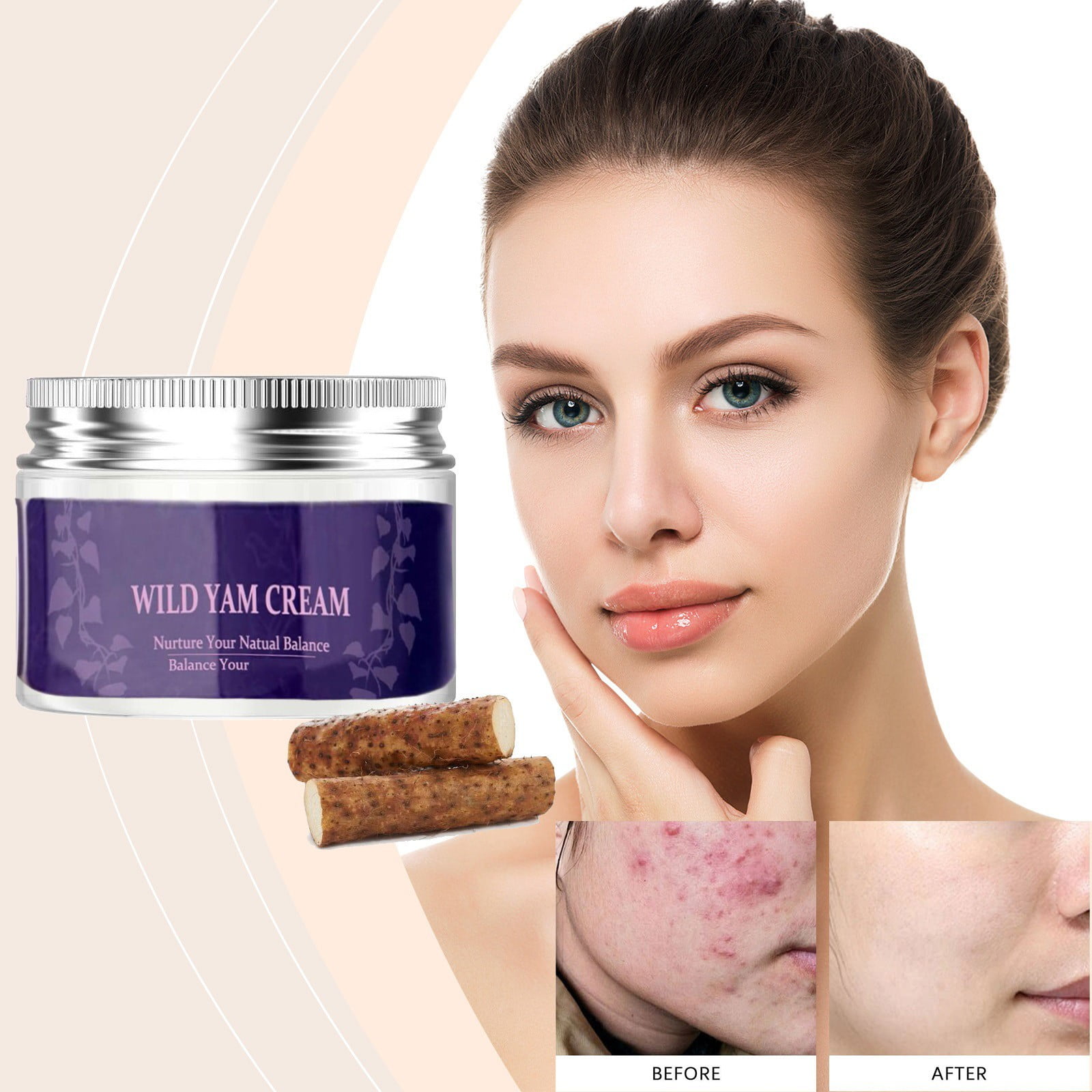 JELSUBI Natural Wild Yam Cream for Women, Organic Wild Yam Cream for ...