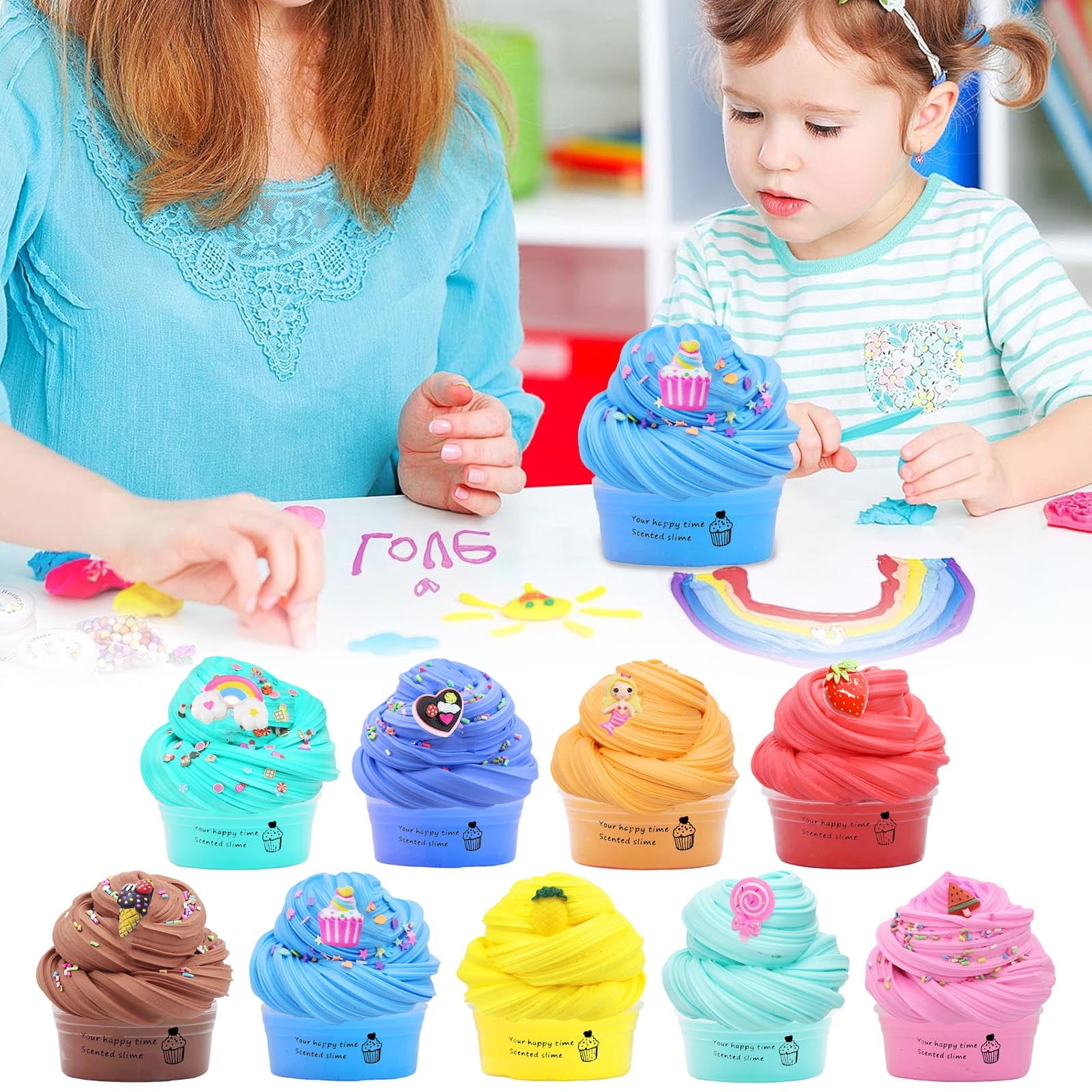 JELSUBI Scented Slime,Butter Slime,for Girls and Boys,Super Soft and ...