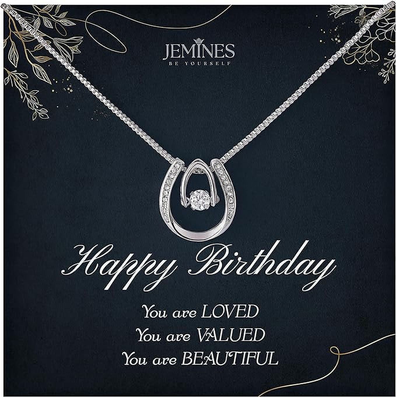 JEMINES Birthday Gifts for Women, Birthday Jewelry with Meaningful ...