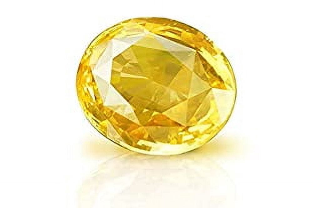 JEMSPRIME 8.00 Carat Cultured Yellow Sapphire Gemstone Certified ...