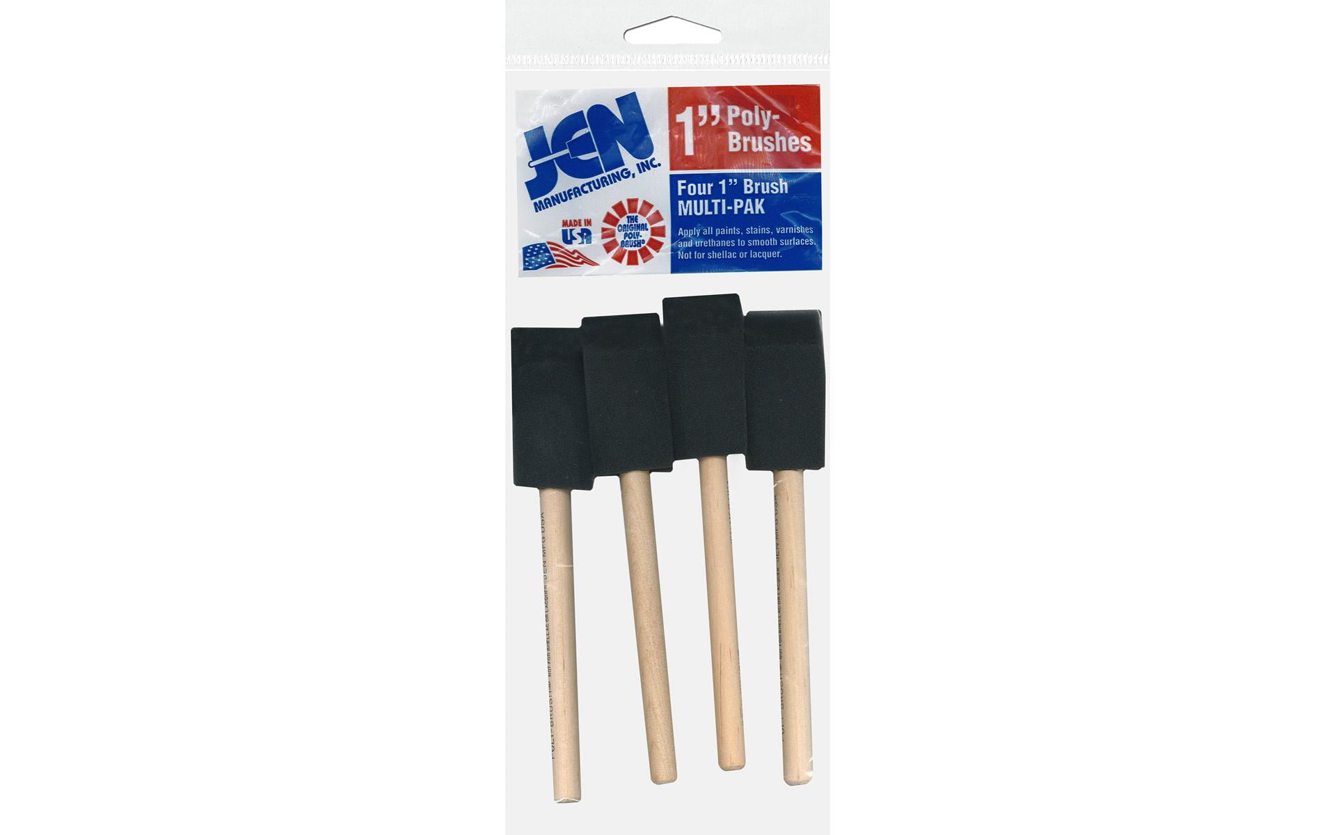 JEN Mfg Poly-Brush Multi-Pak 1" Wide 4pc - Walmart Business Supplies