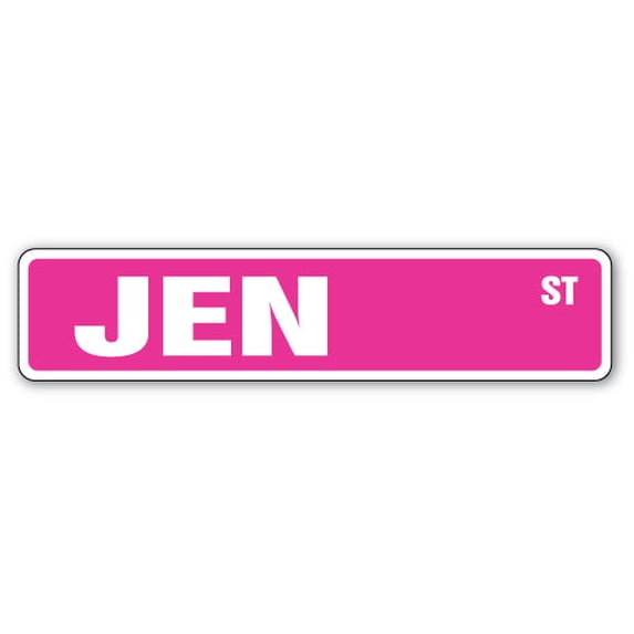 JEN Street Sign Childrens Name Room Sign | Indoor/Outdoor | 18" Wide ...