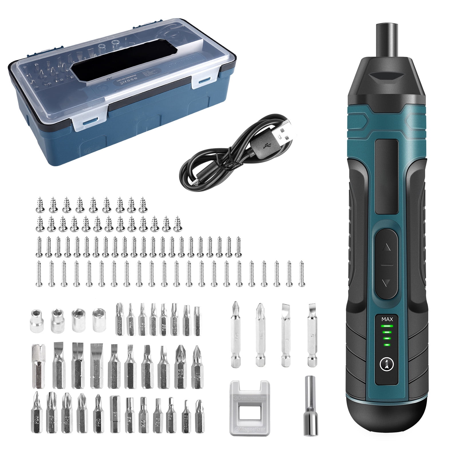 JENABOM 105 in 1 Electric Cordless Screwdriver, 3.6V Rechargeable Power ...