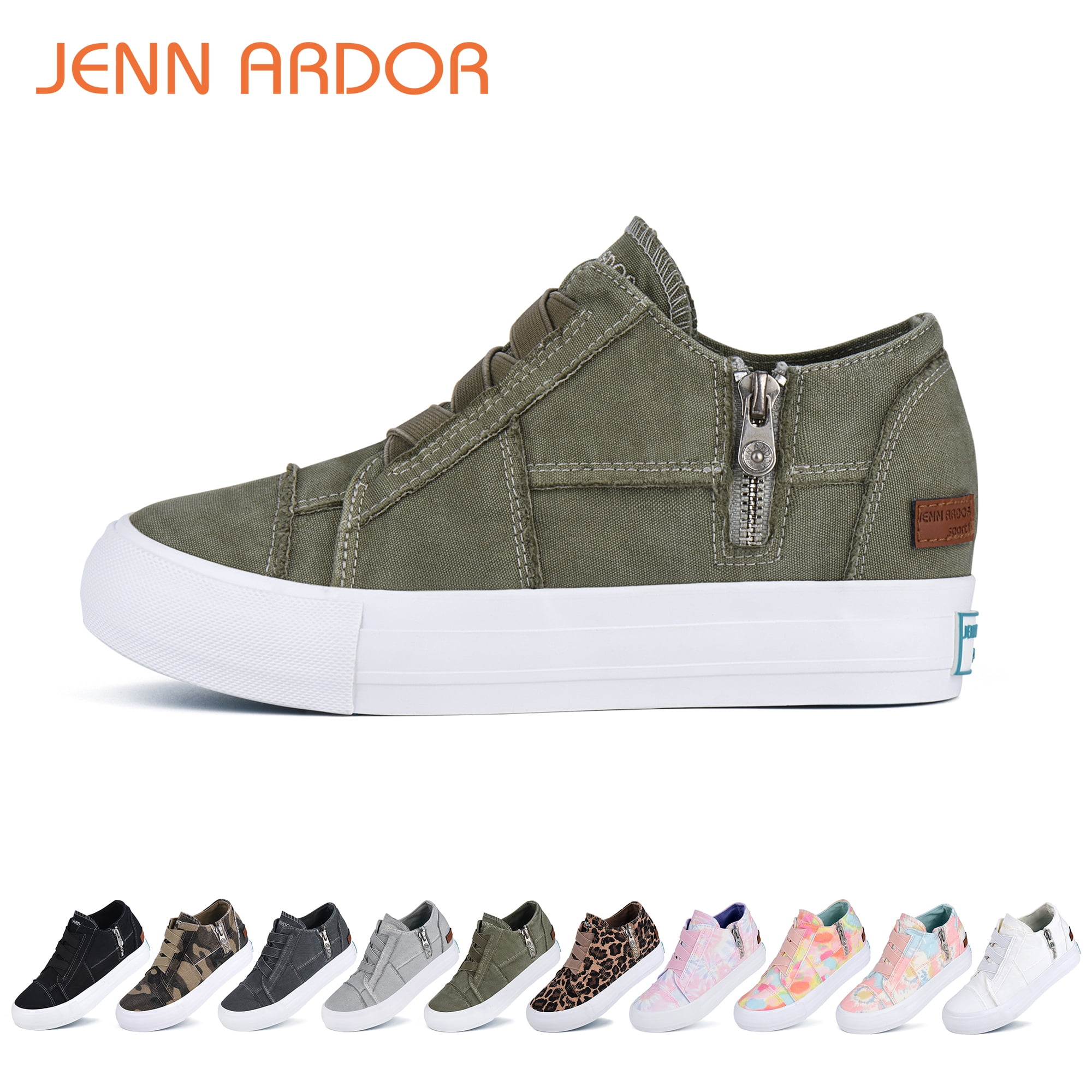 JENN ARDOR Fashion Wedge Sneakers for Women Platform Wedge Sneakers ...