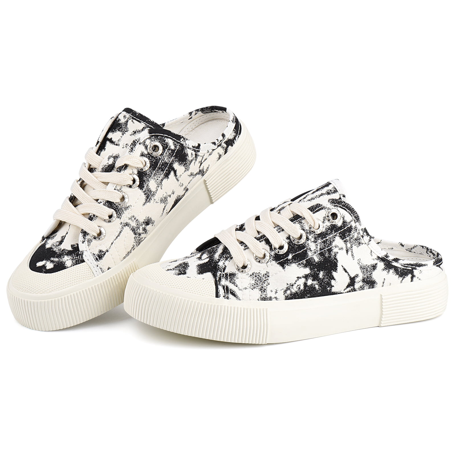 JENN ARDOR Women Canvas Mules Memory Foam Clipper Fashion Sneakers ...