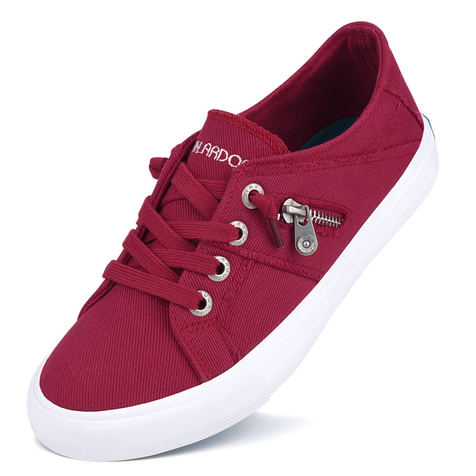 JENN ARDOR Women Canvas Sneakers, Slip On Walking Flats, Breathable ...