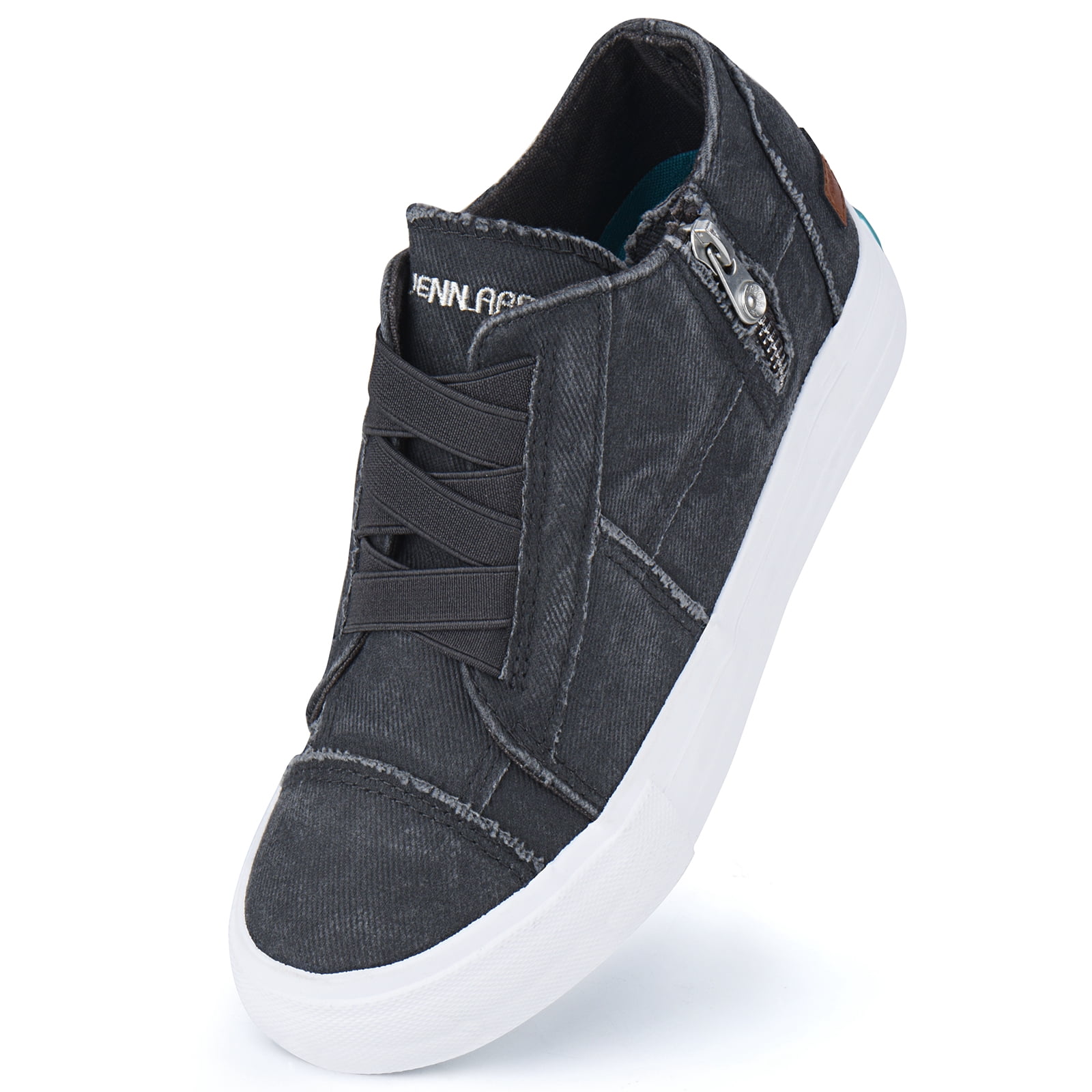JENN ARDOR Women Platform Sneakers Hidden Wedge Canvas Shoes Fashion ...