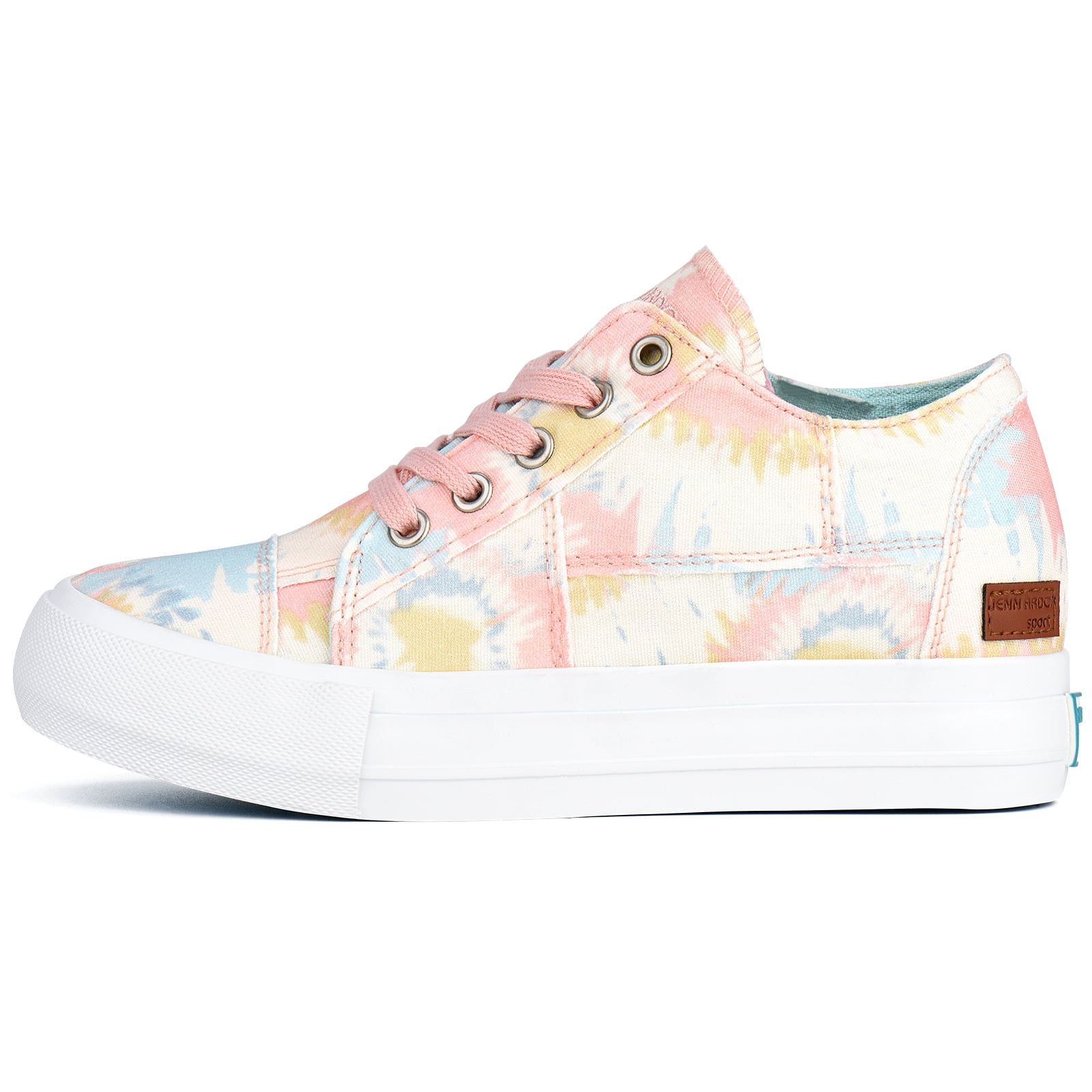 JENN ARDOR Women Platform Sneakers Hidden Wedge Canvas Shoes with ...