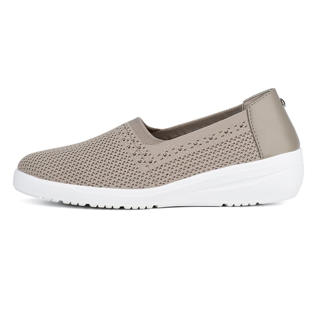 JENN ARDOR Women Slip On Walking Shoes Platform Loafers Mesh Knit Sock ...
