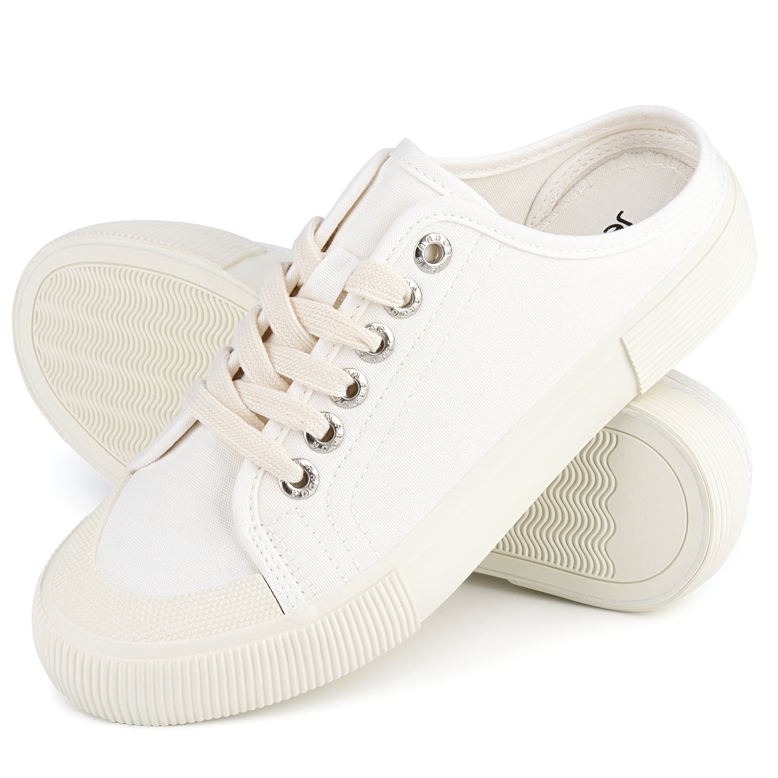 JENN ARDOR Women's Backless Walking Sneakers Slip-on Canvas Mule Shoes ...