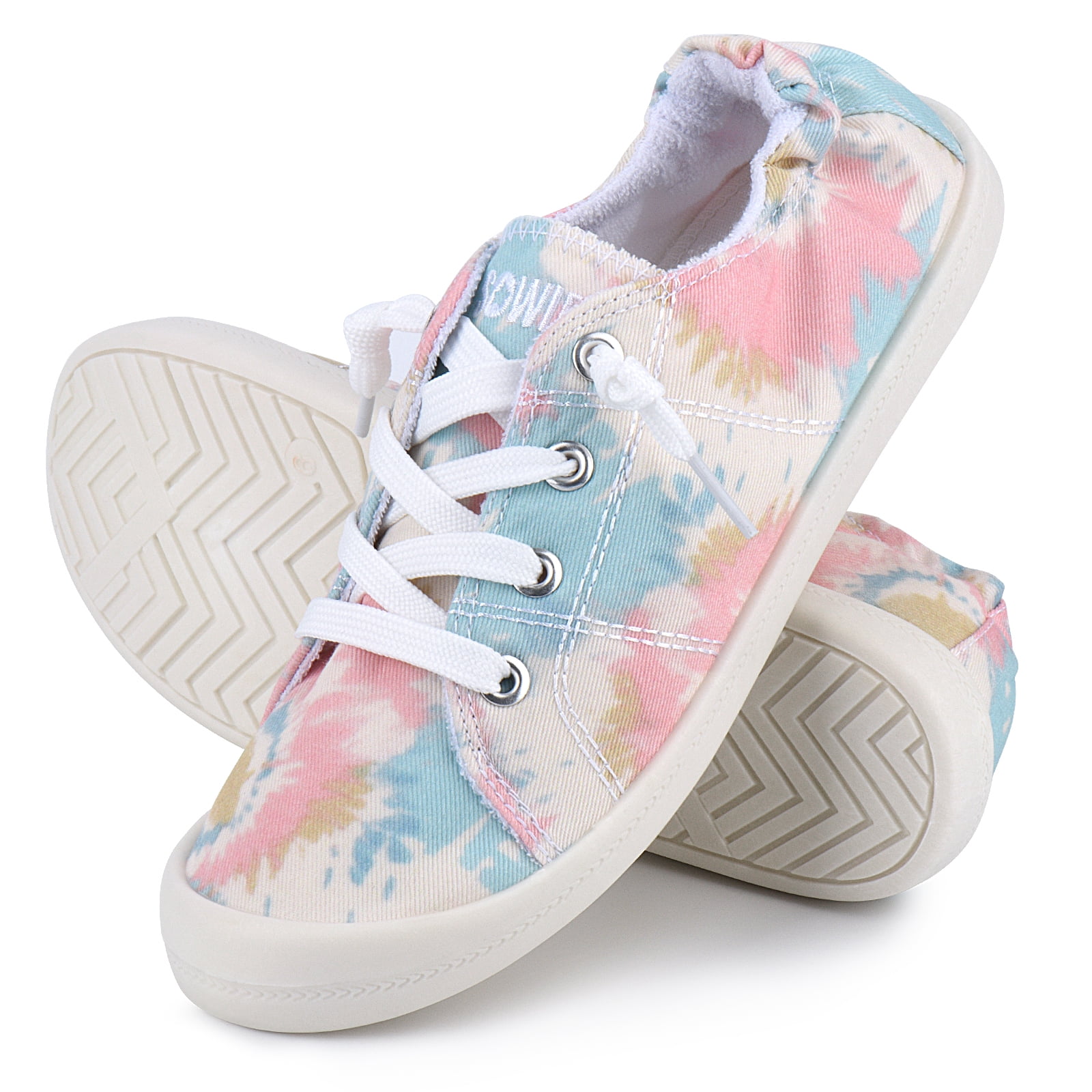 JENN ARDOR Women's Canvas Sneakers Rubber sole Fashion Shoes Canvas ...