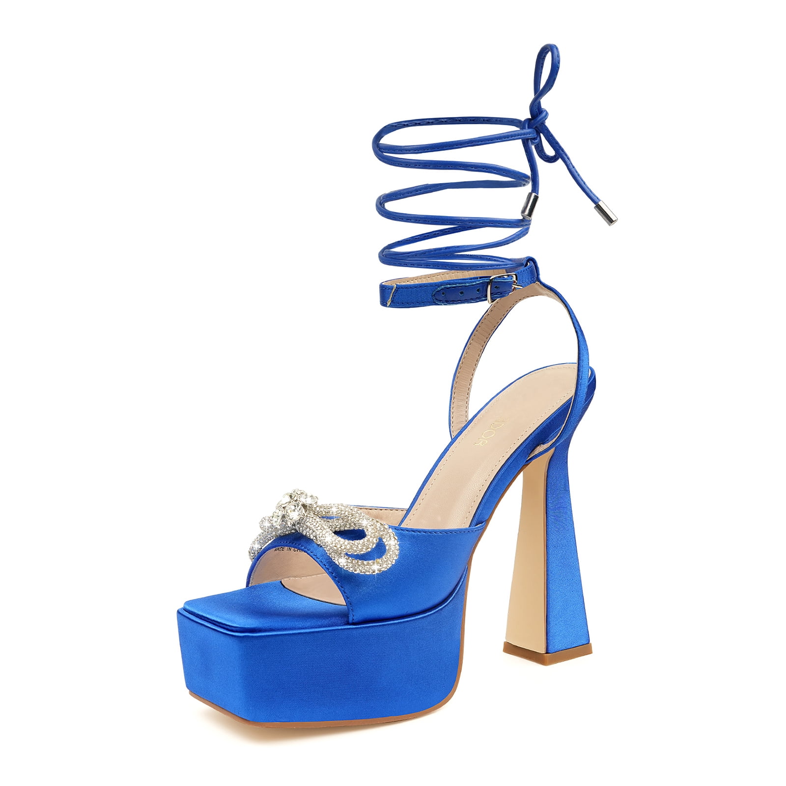 JENN ARDOR Women's Platform Heels Lace Up High Strappy Sandals 5 inch ...