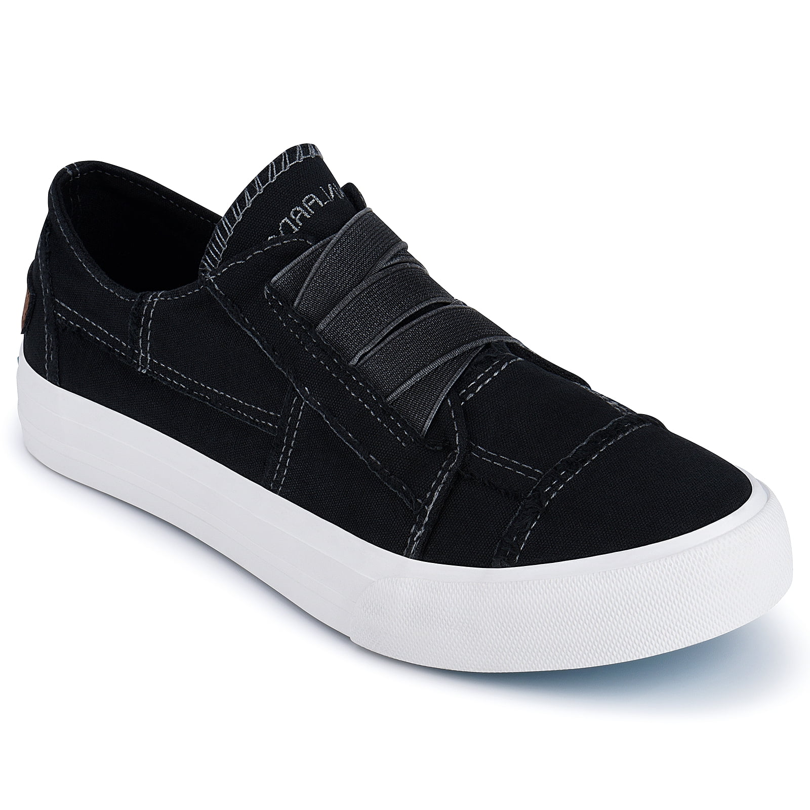 JENN ARDOR Women's No Laces Slip On Sneakers Elastic Low Top Canvas ...