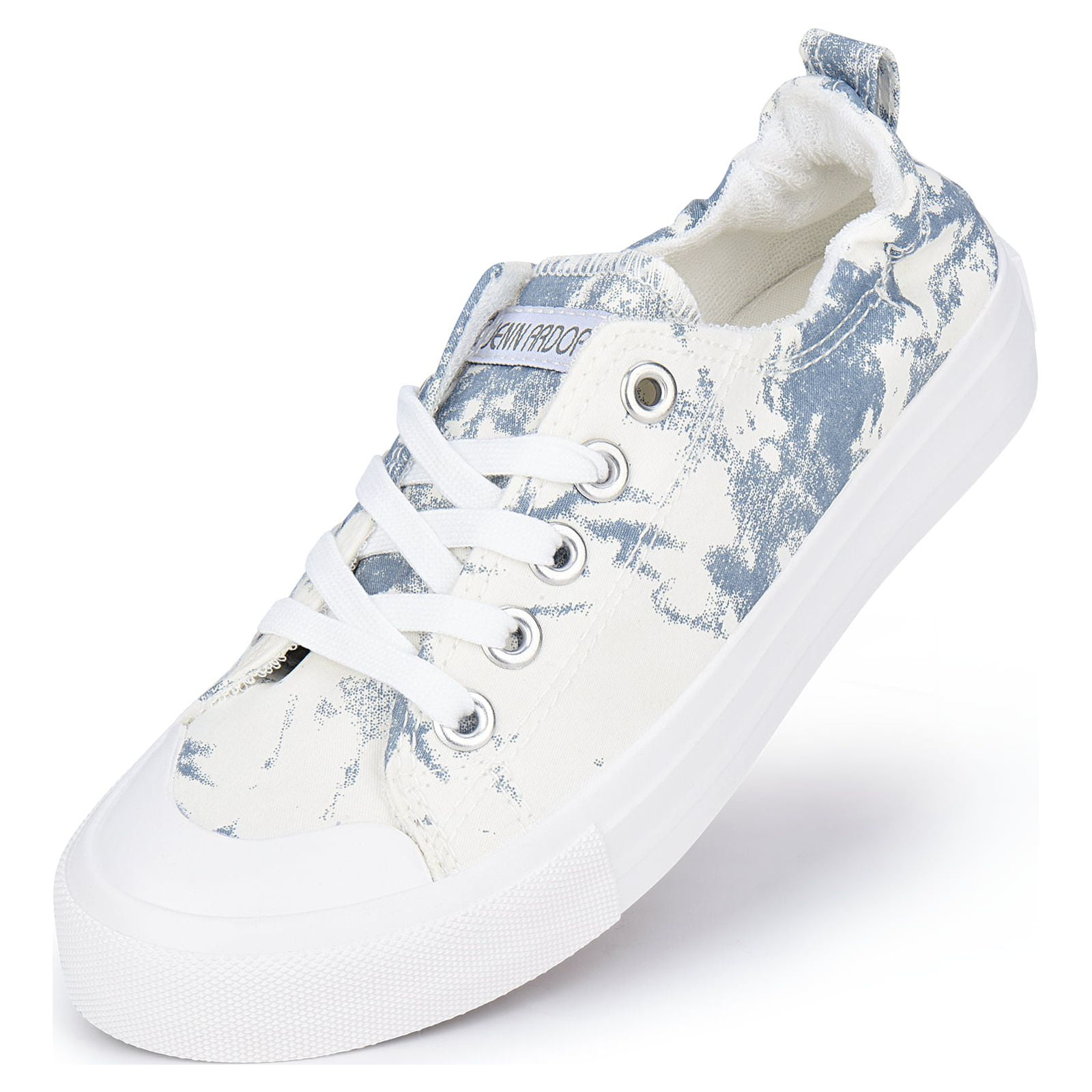 JENN ARDOR Womens Canvas Shoes Sneakers Low Top Tennis Shoes Elastic ...