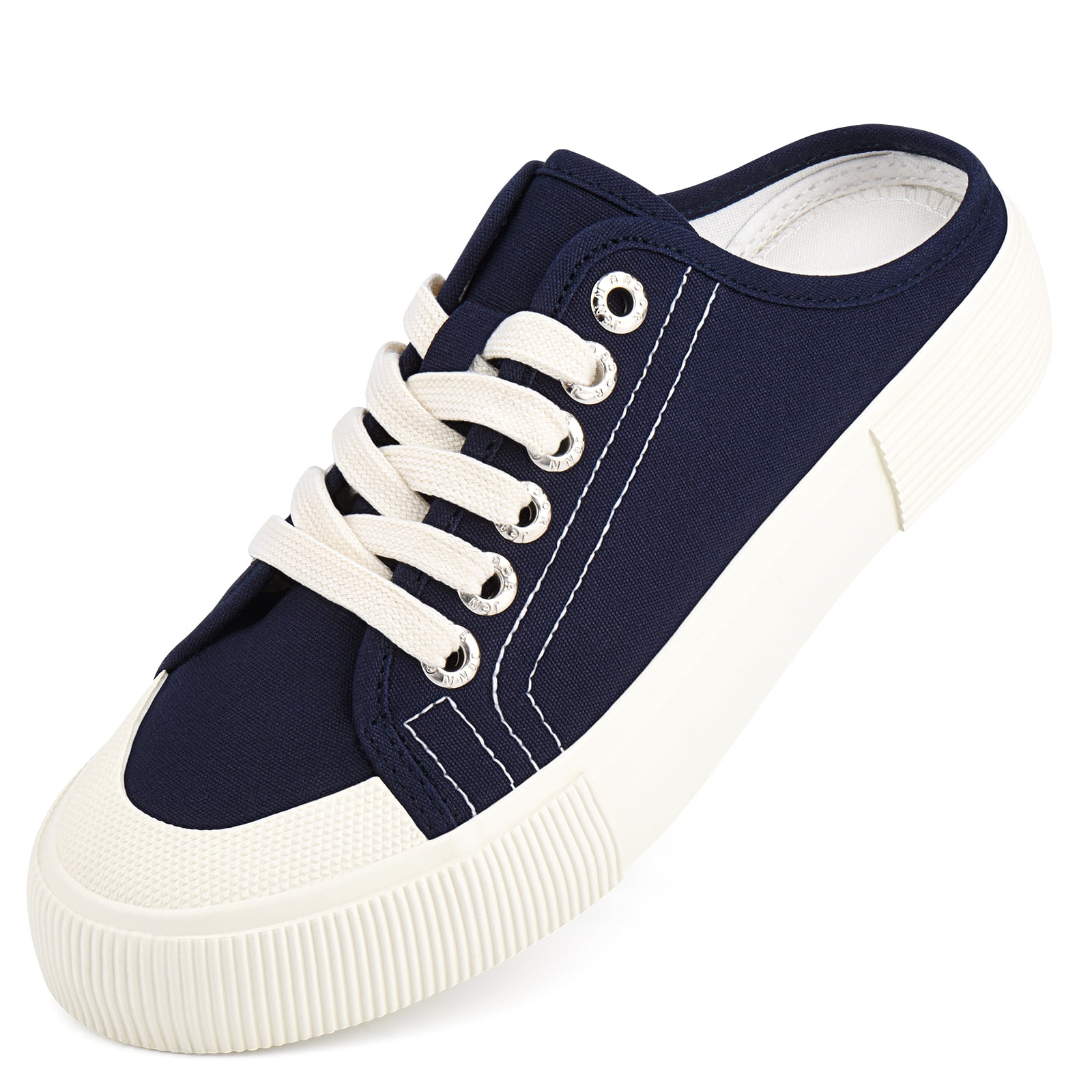 JENN ARDOR Womens Canvas Sneakers Shoes Slip on Mules Slippers Low Top ...