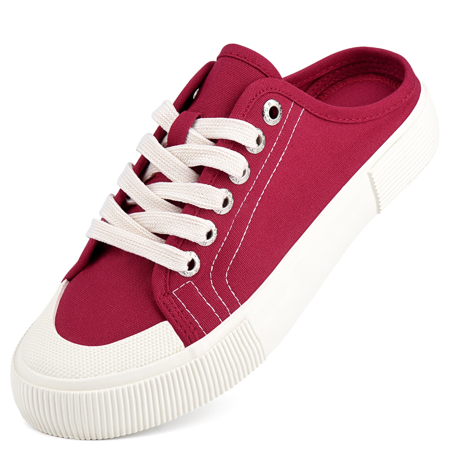 JENN ARDOR Womens Canvas Sneakers Shoes Slip on Mules Slippers Low Top ...