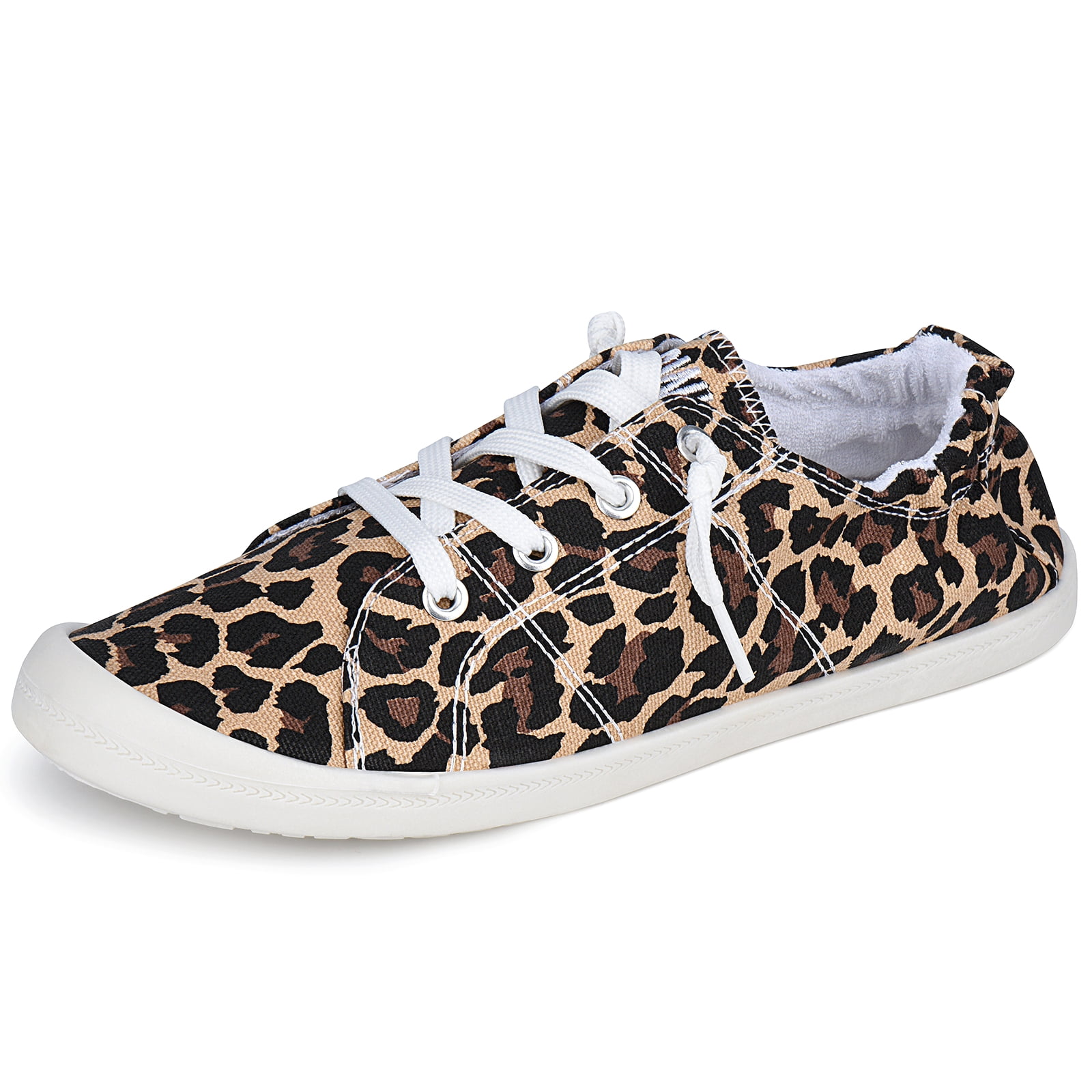 JENN ARDOR Womens Slip-On Canvas Sneakers Low Top Walking Shoes Casual ...
