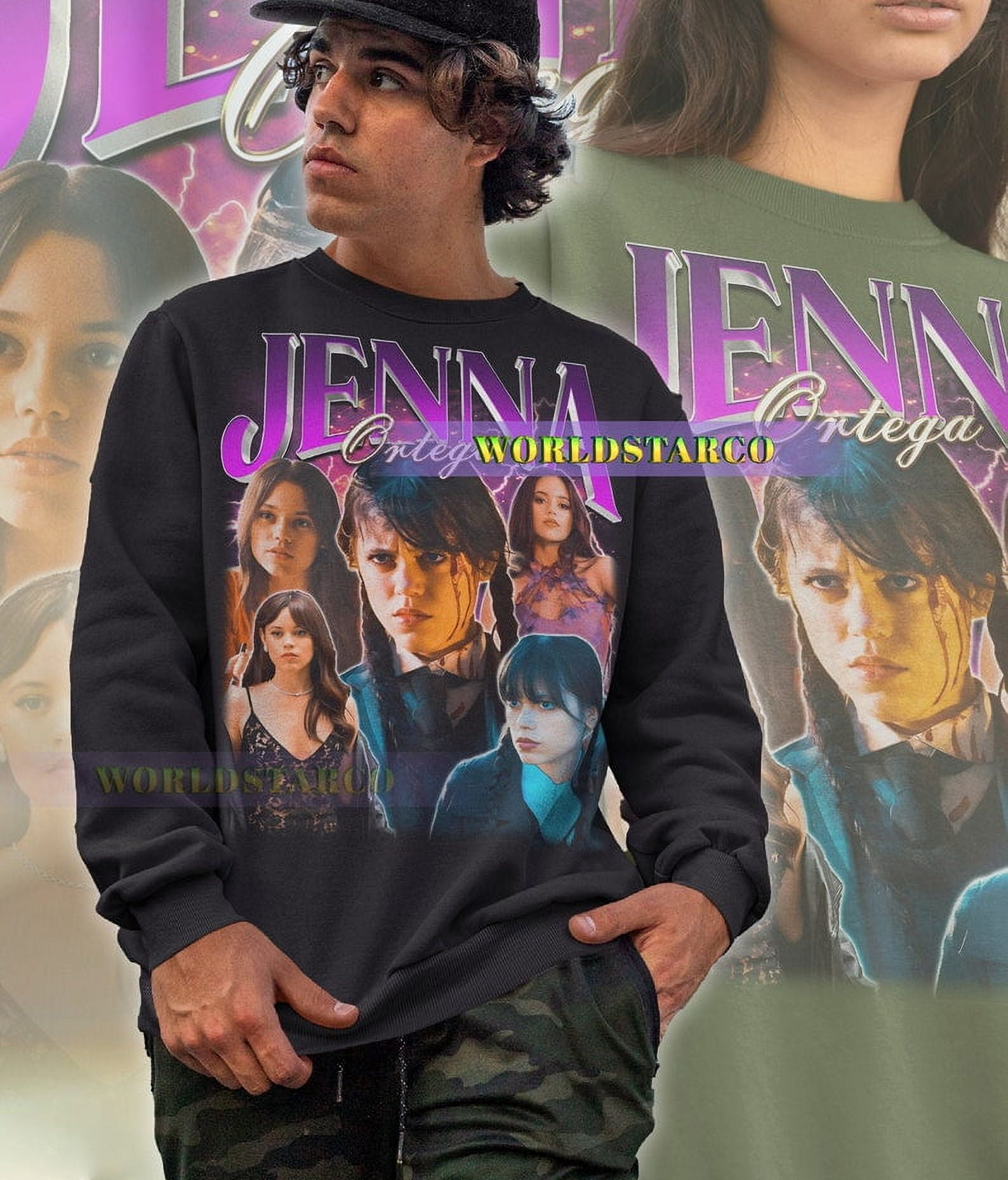 JENNA ORTEGA Sweatshirt, Jenna Ortega Homage Sweatshirtter, Jenna ...