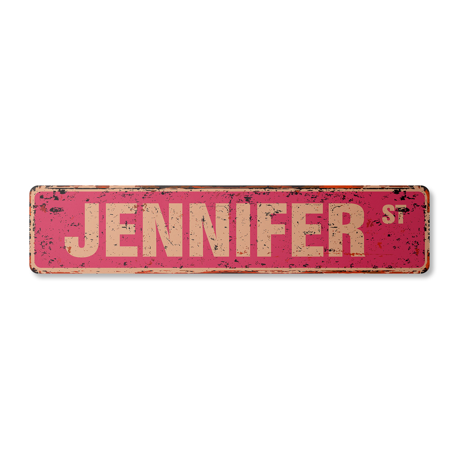 JENNIFER Vintage Plastic Street Sign Childrens Name Room Sign | Indoor ...