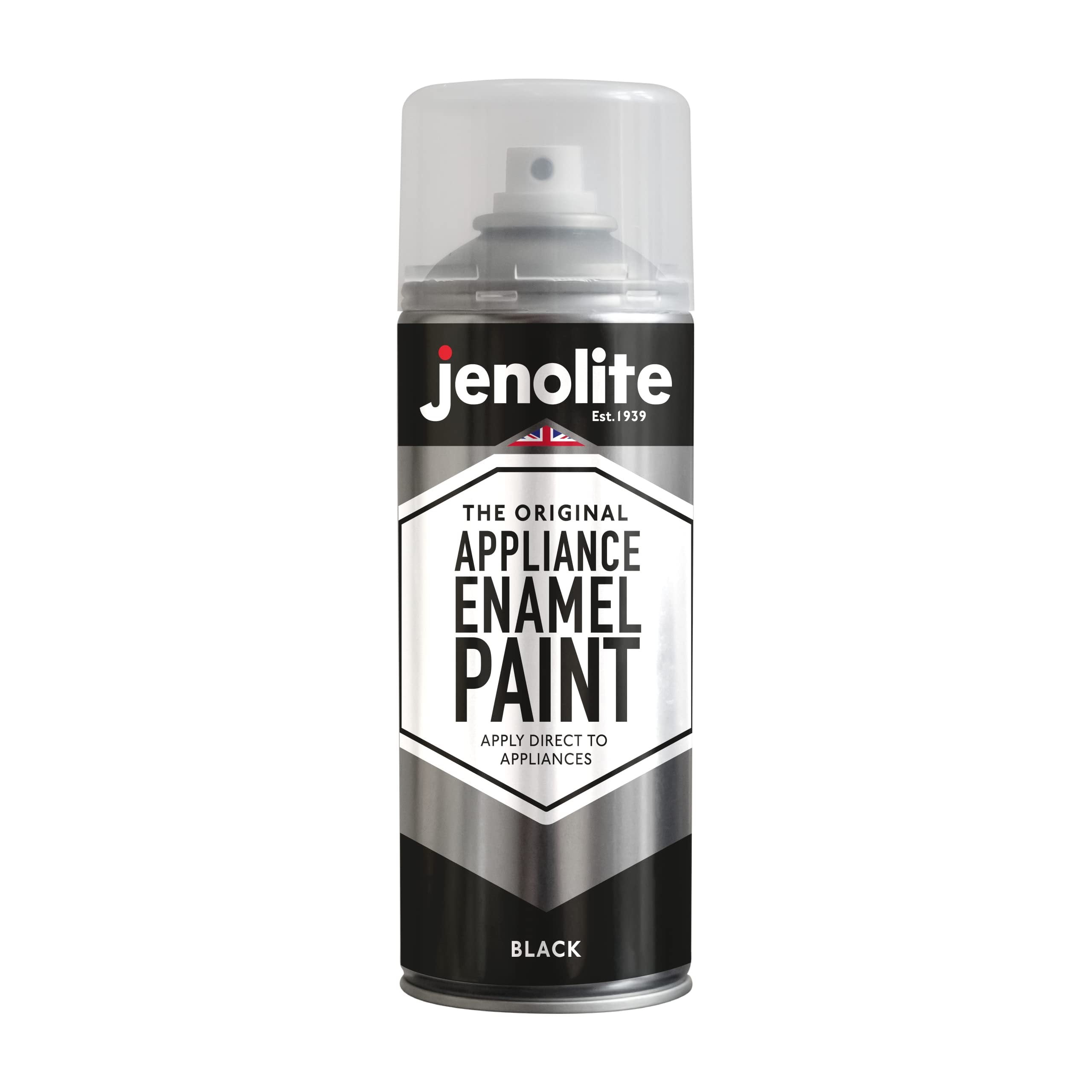 JENOLITE Appliance Enamel Paint BLACK 400ml 13.5 fl oz Black Spray ...