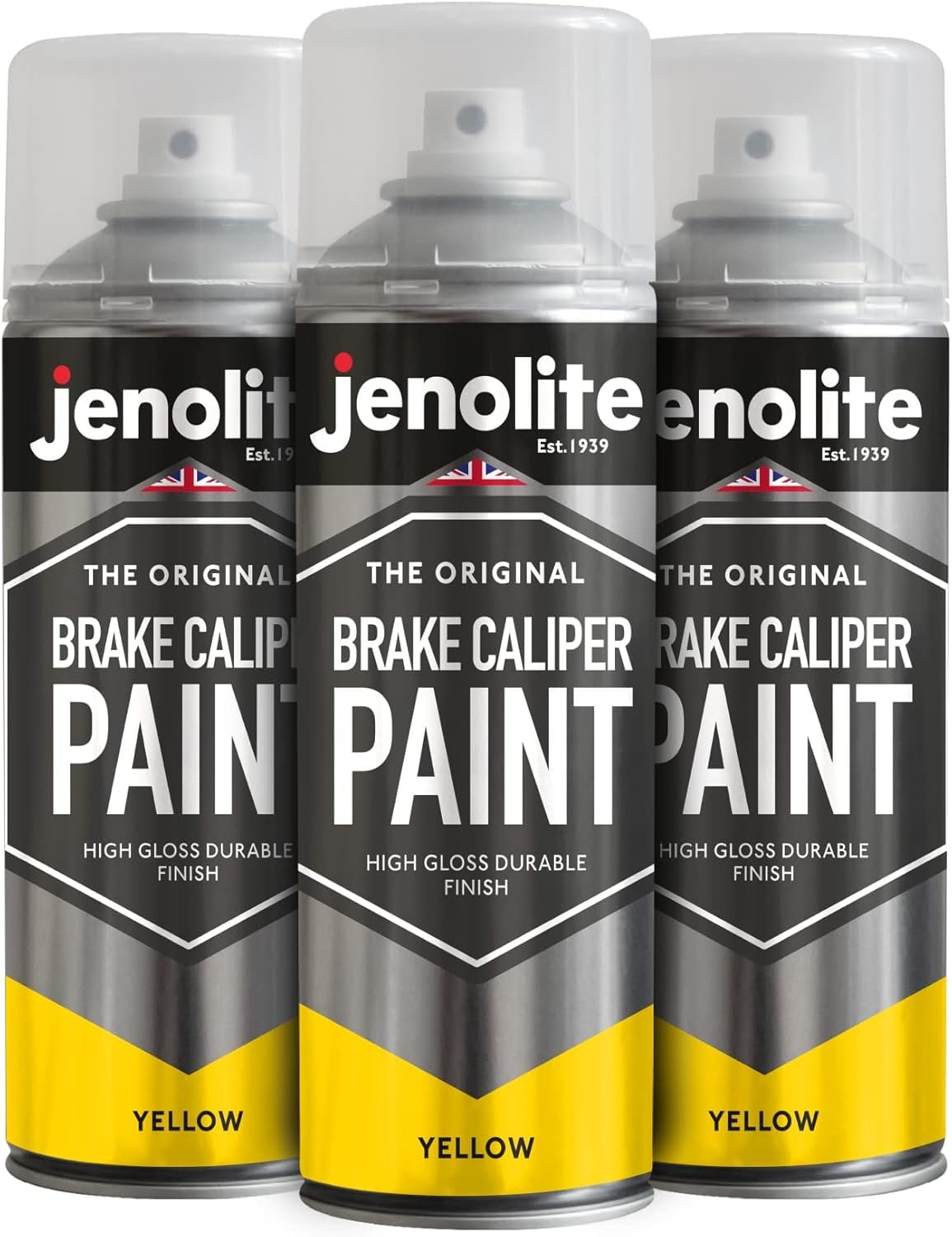 JENOLITE Brake Caliper Paint - YELLOW - Durable High Gloss Finish High ...