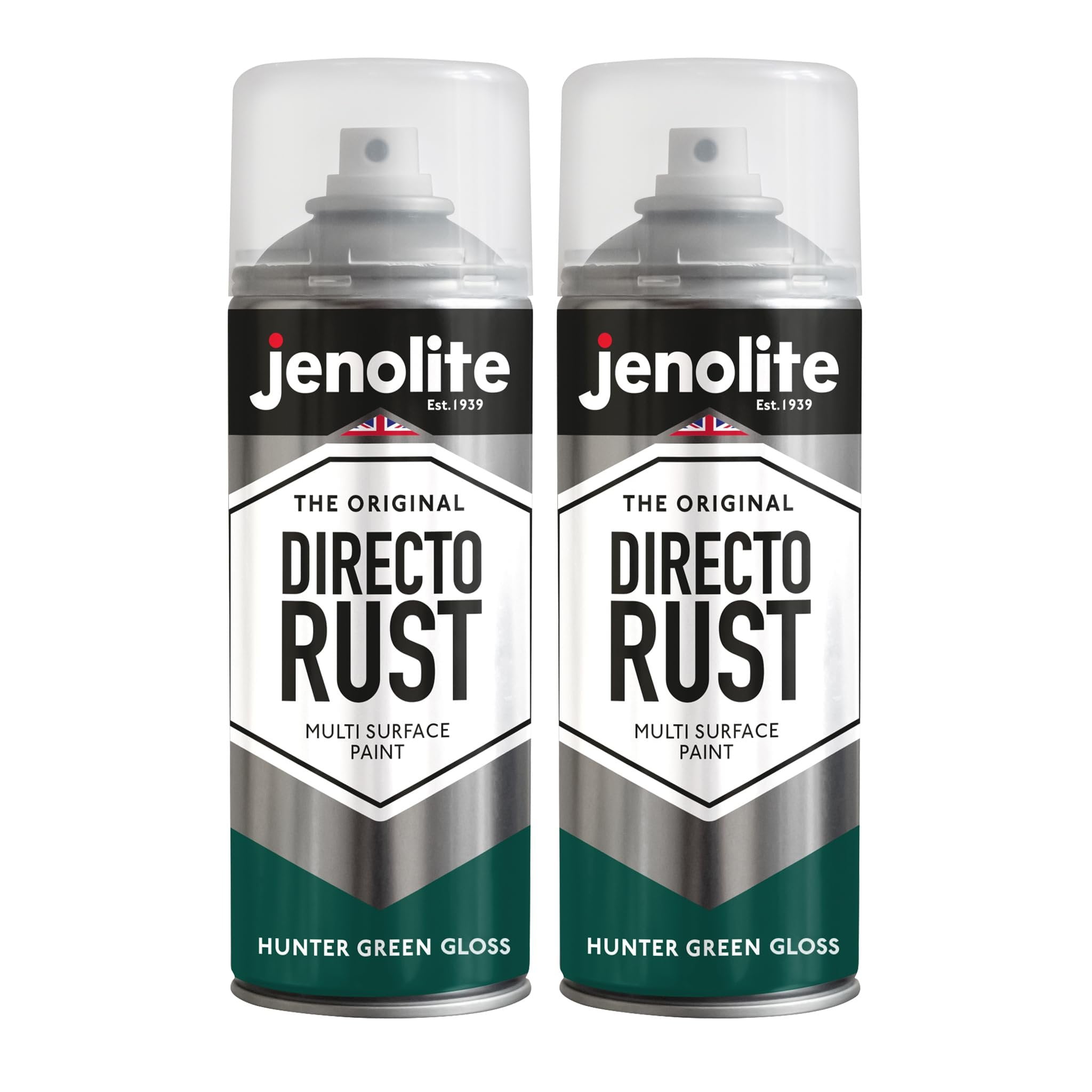 JENOLITE Directorust Gloss Spray Paint HUNTER GREEN 2x400ml 2x13.52 oz ...