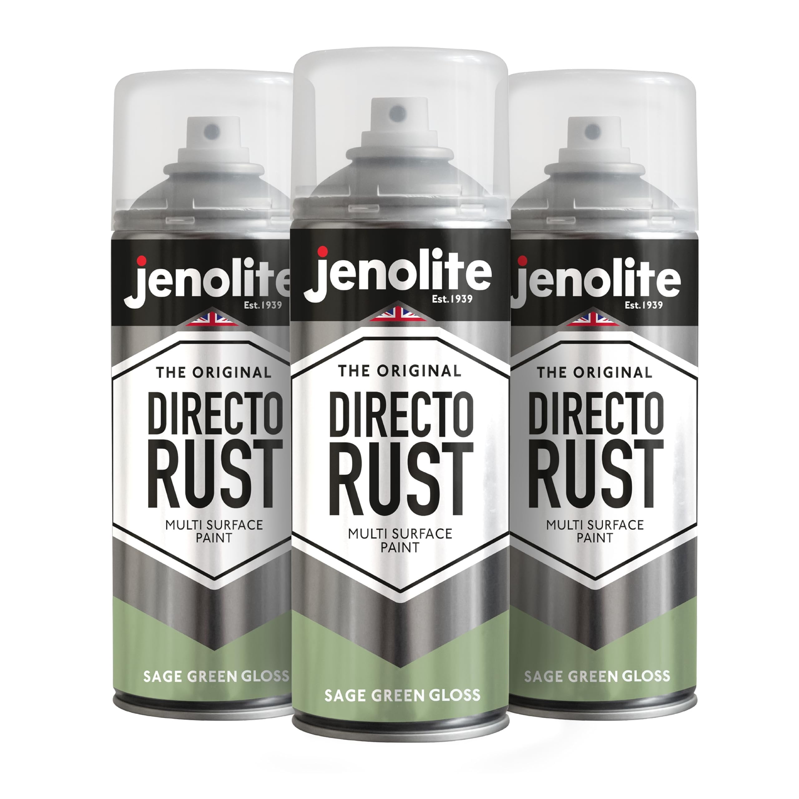 JENOLITE Directorust Gloss Spray Paint SAGE GREEN 3x400ml 3x13.52 oz ...