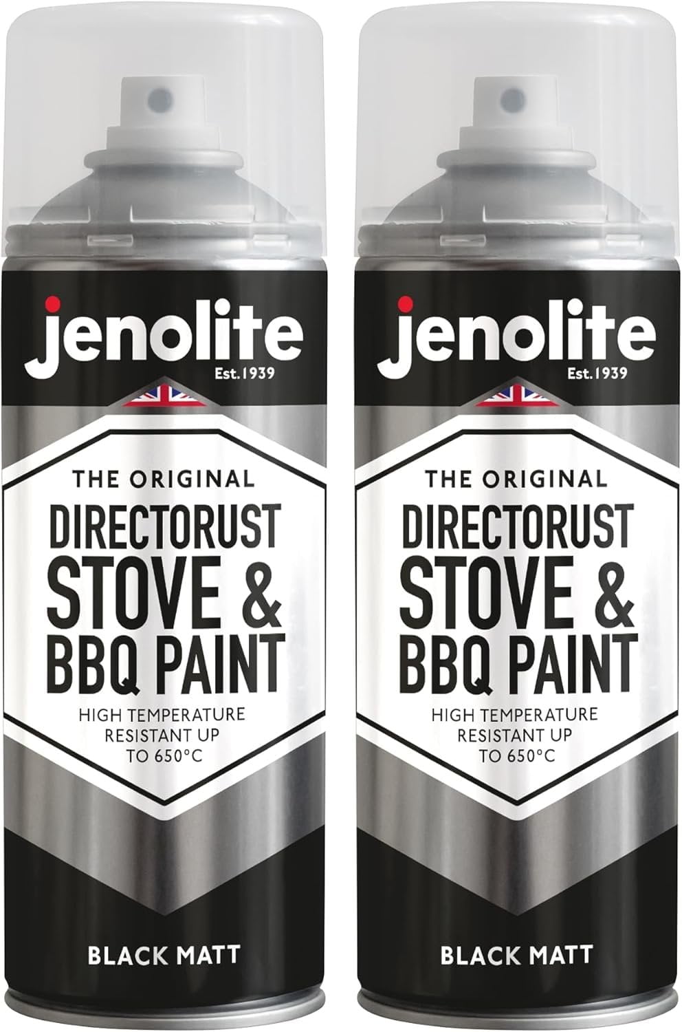 JENOLITE Directorust High Heat Spray Paint for Metal - BLACK - Smooth ...