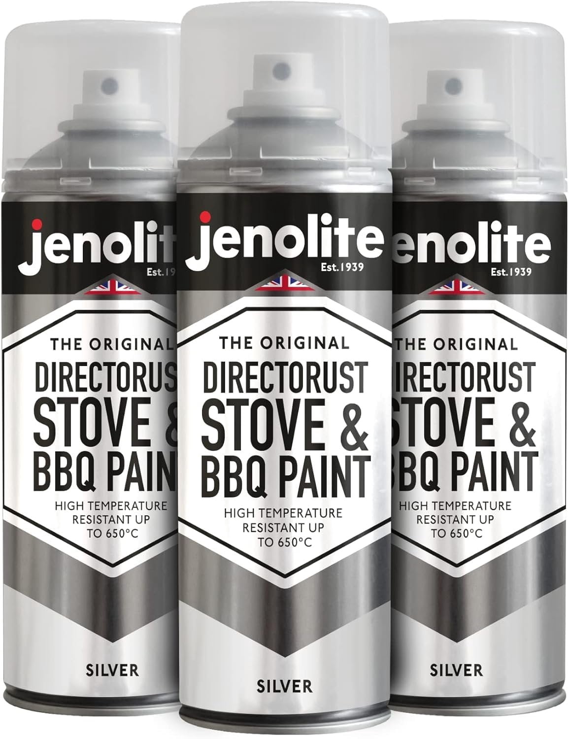 JENOLITE Directorust High Heat Spray Paint for Metal - SILVER - Smooth ...