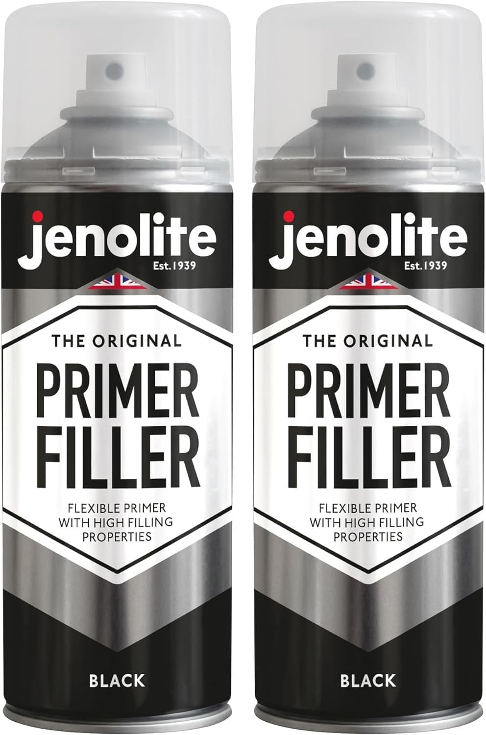 JENOLITE Filler Primer Spray Paint - BLACK - Flexible Primer Filler For ...