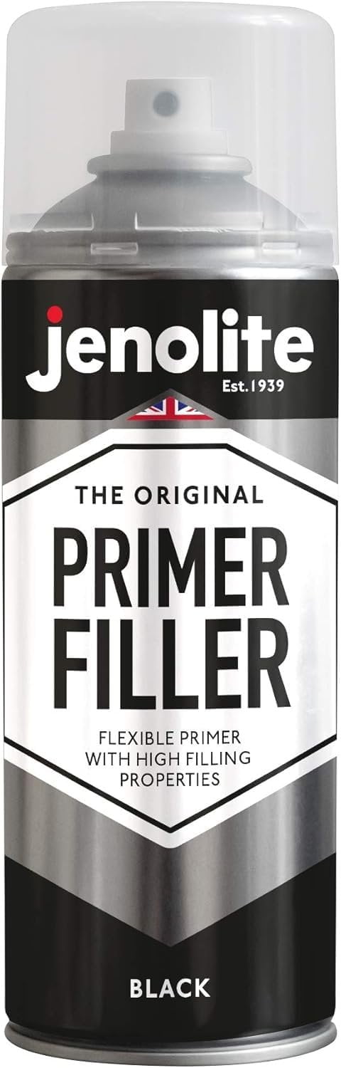 JENOLITE Filler Primer Spray Paint - BLACK - Flexible Primer Filler For ...